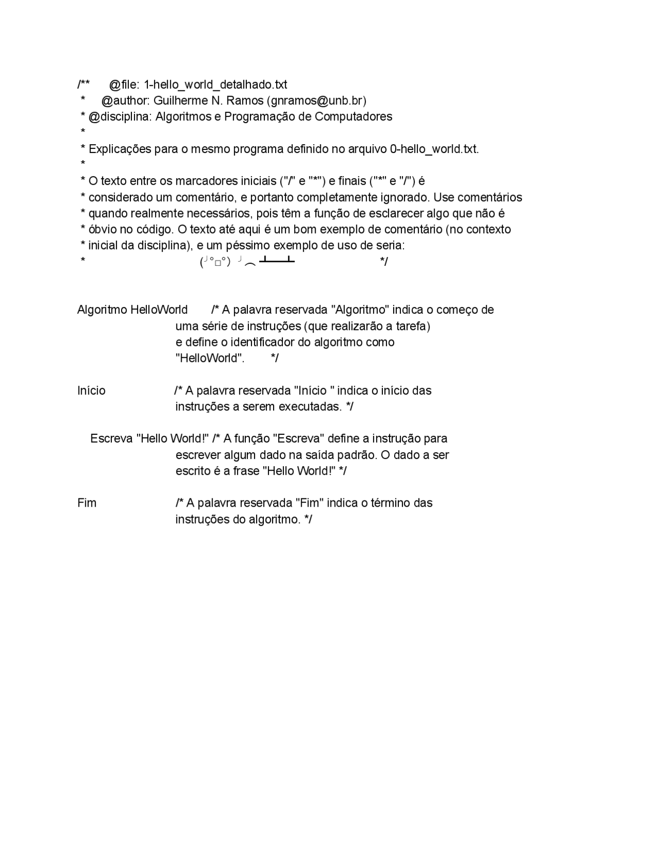 Algoritmo E Programação De Computadores Docsity