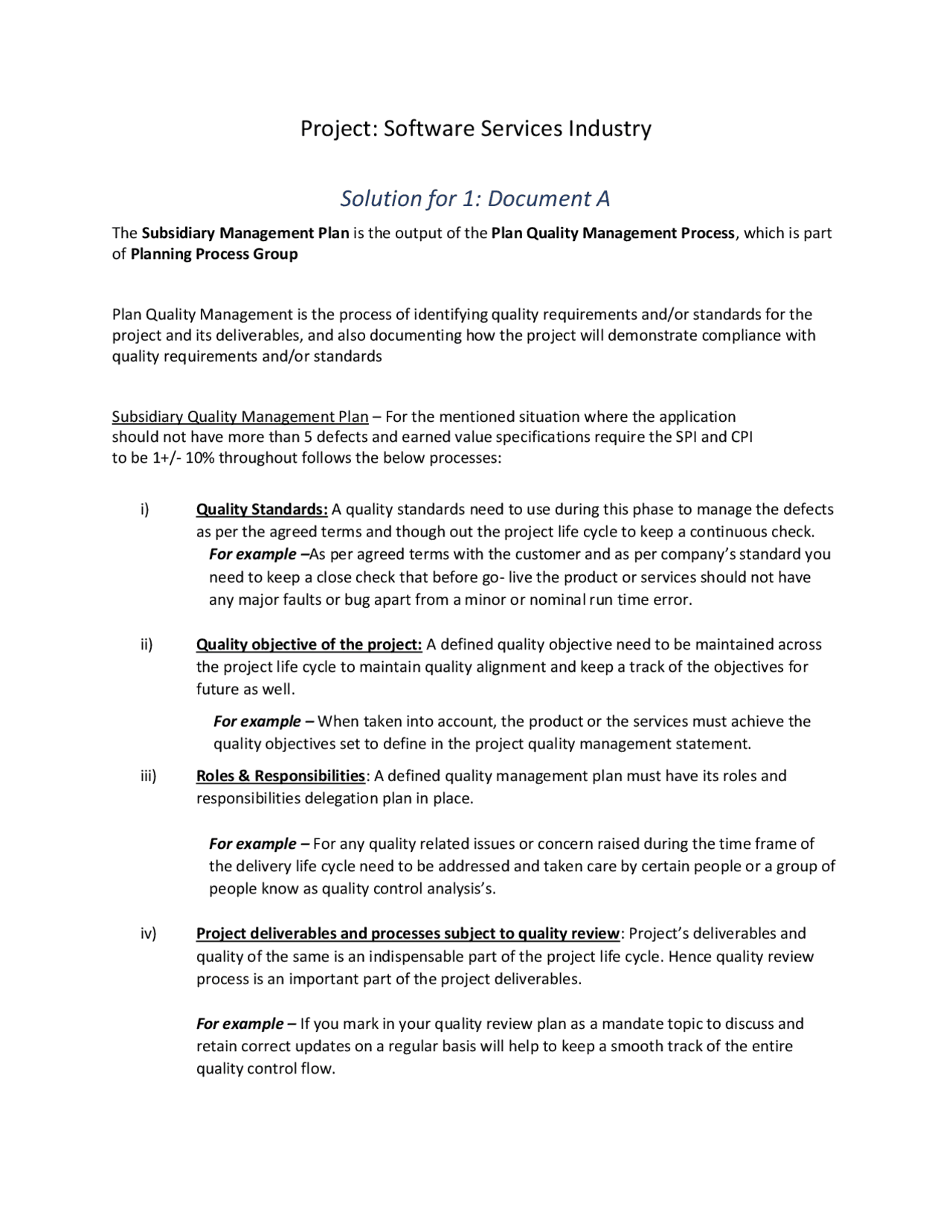 Project Software Service Industry Thesis Software Project