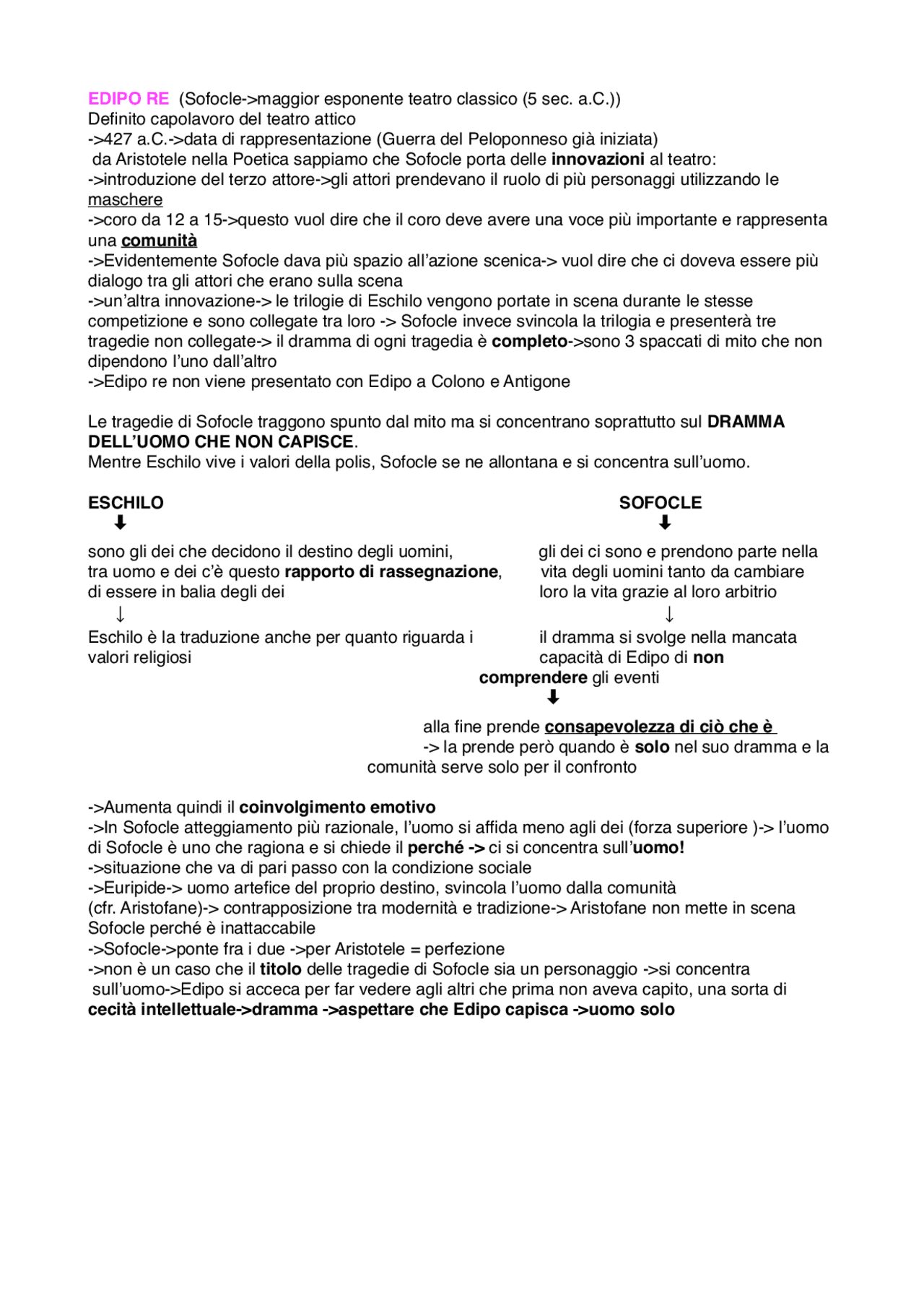 Introduzione Alledipo Re Docsity