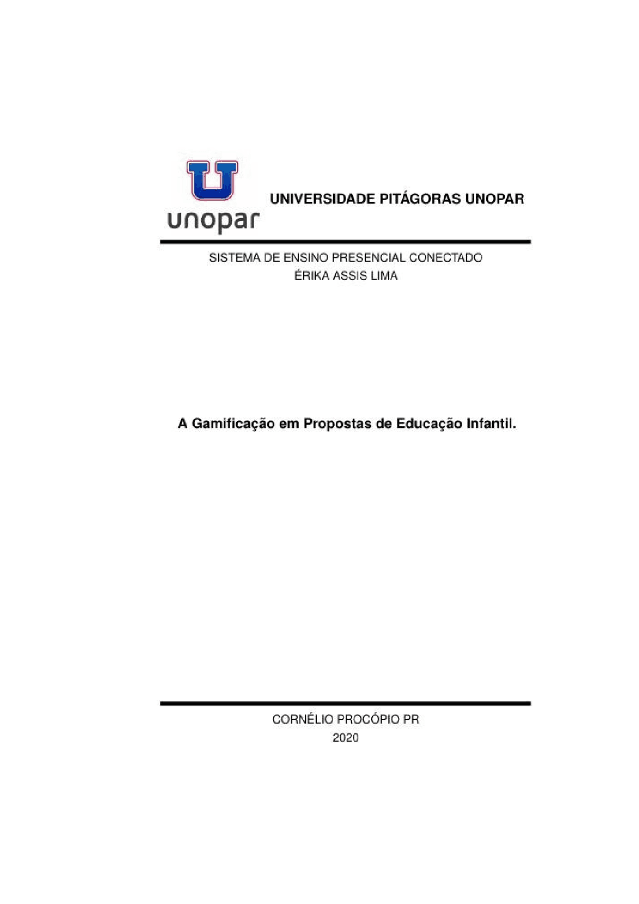 Portfolio Atividades Interdiciplinar Unopar Docsity