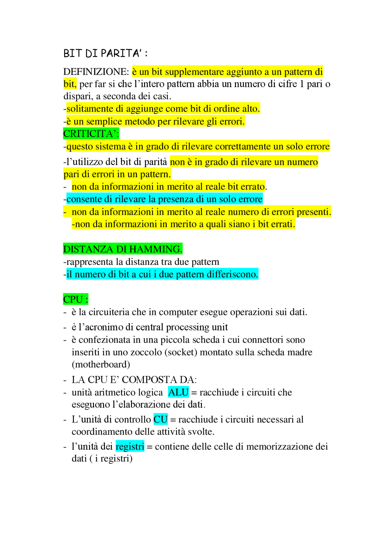 Informatica Risposte Esame Docsity