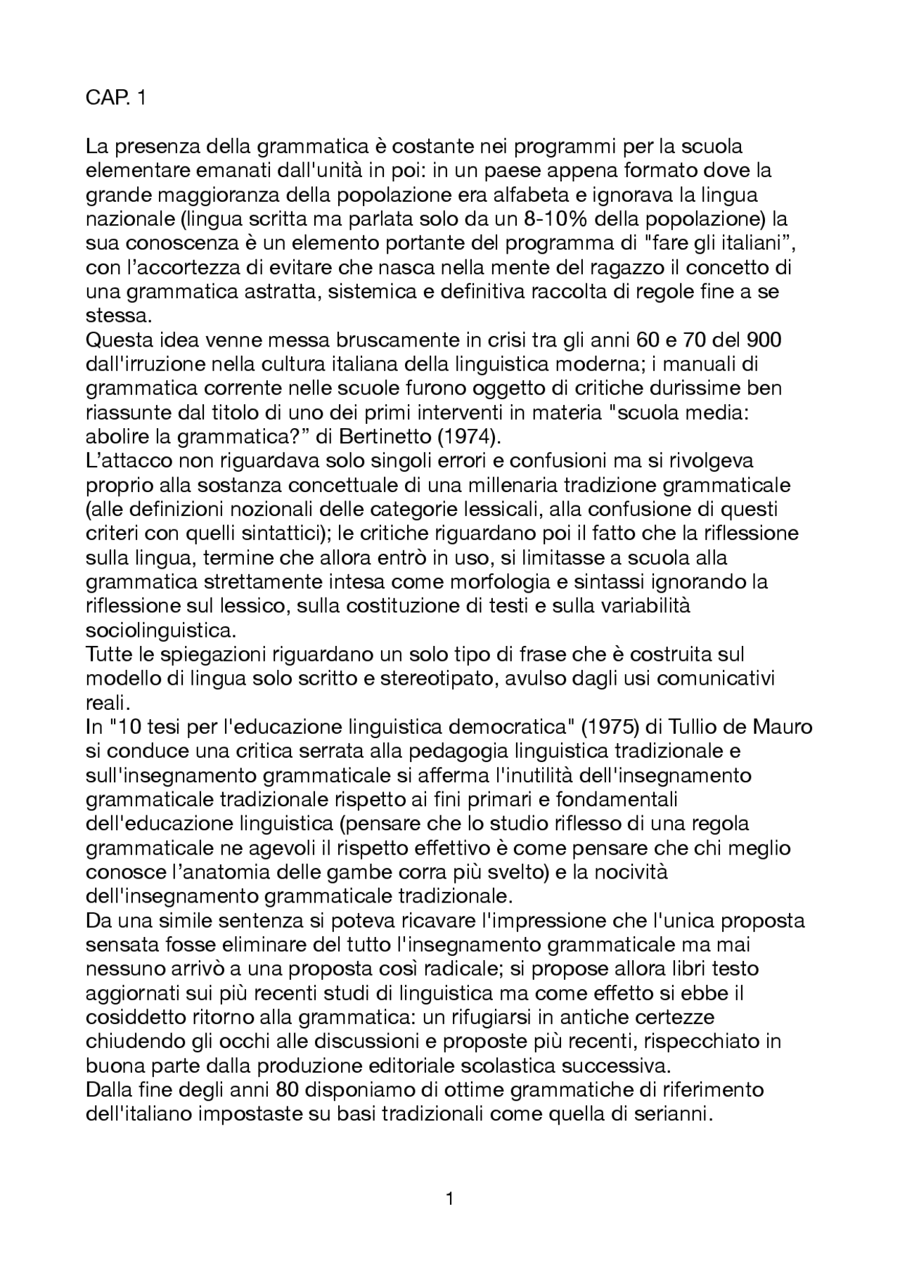 Capire La Grammatica Docsity