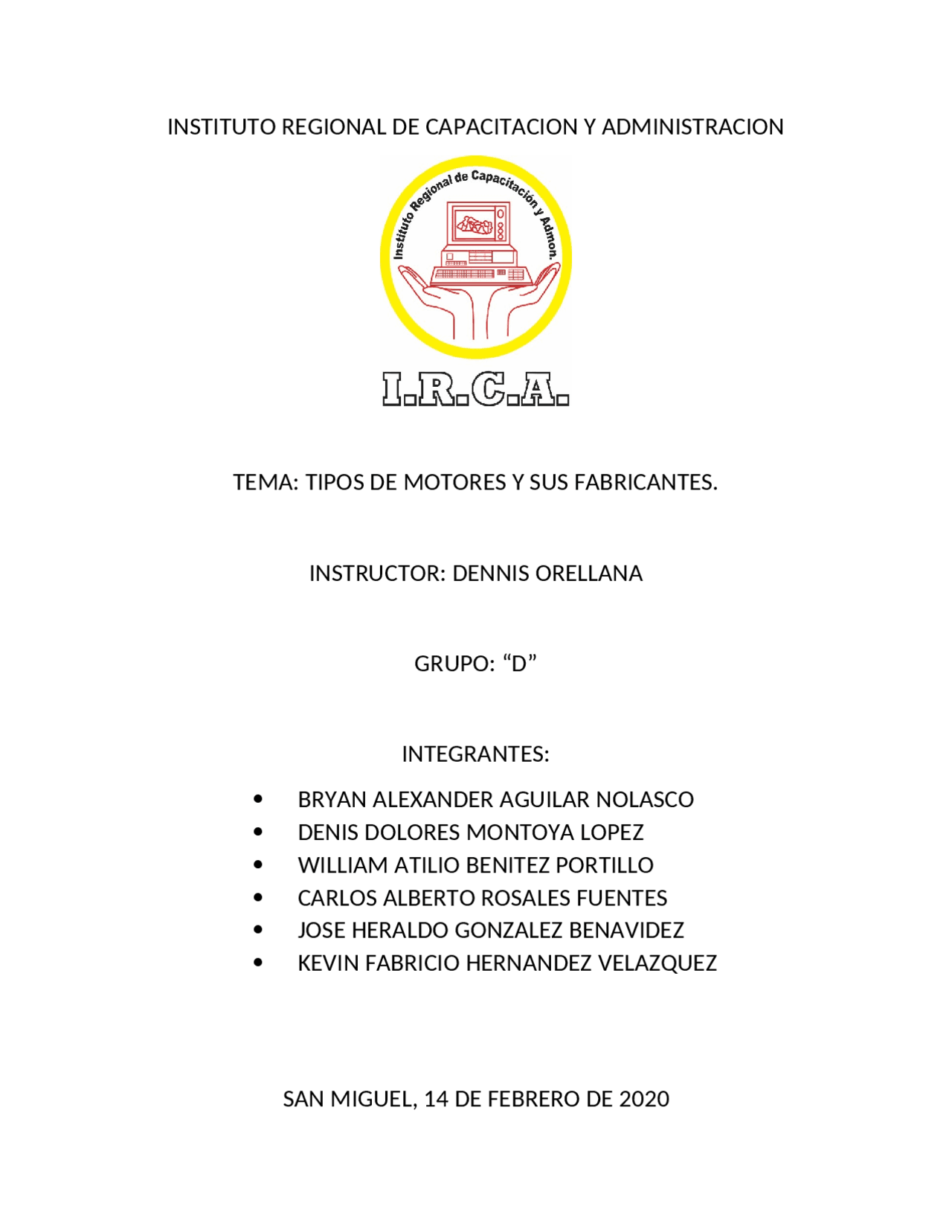 Tipod de motores y sus fabricantes - Docsity