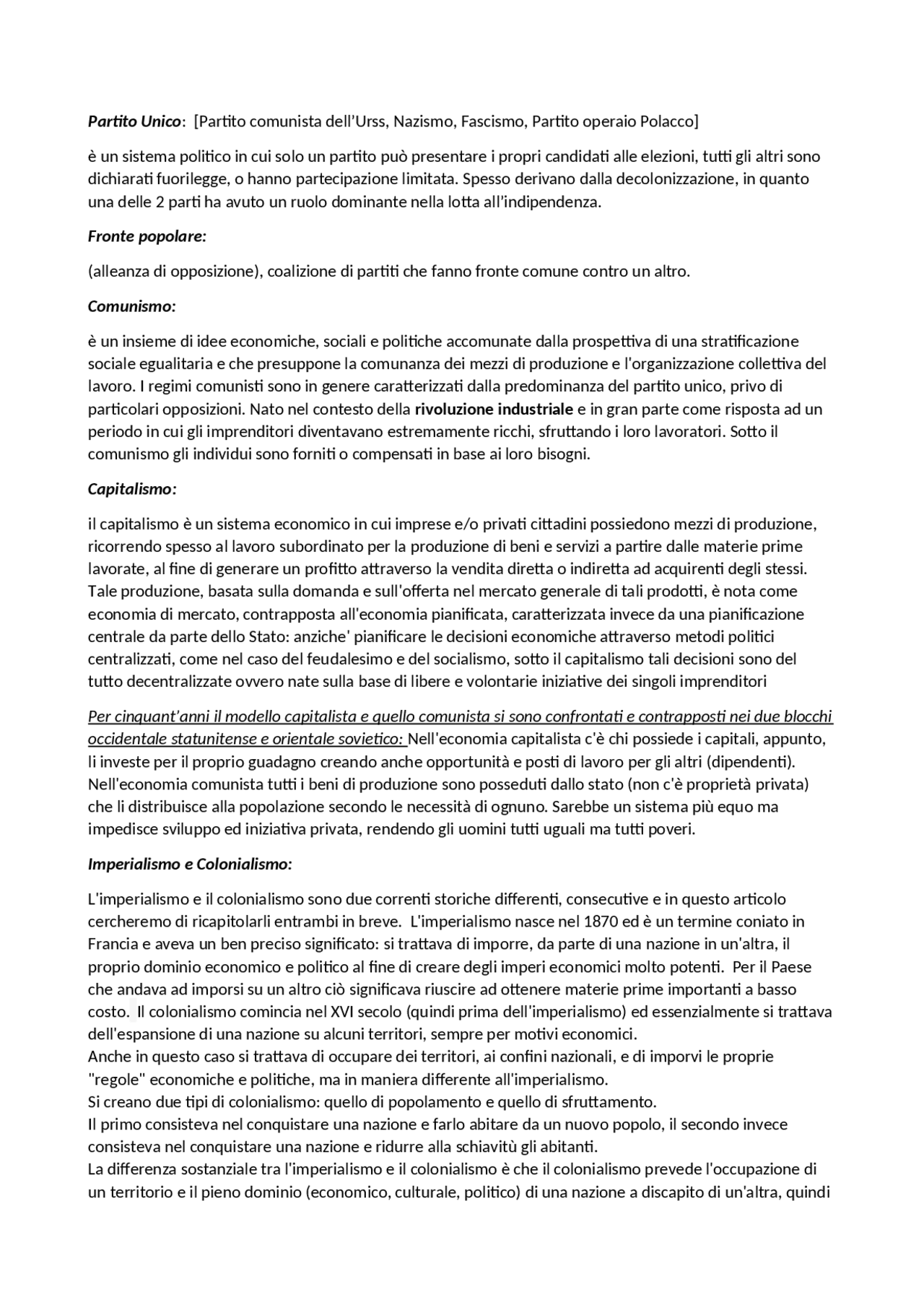 Alcuni Concetti Di Storia Docsity