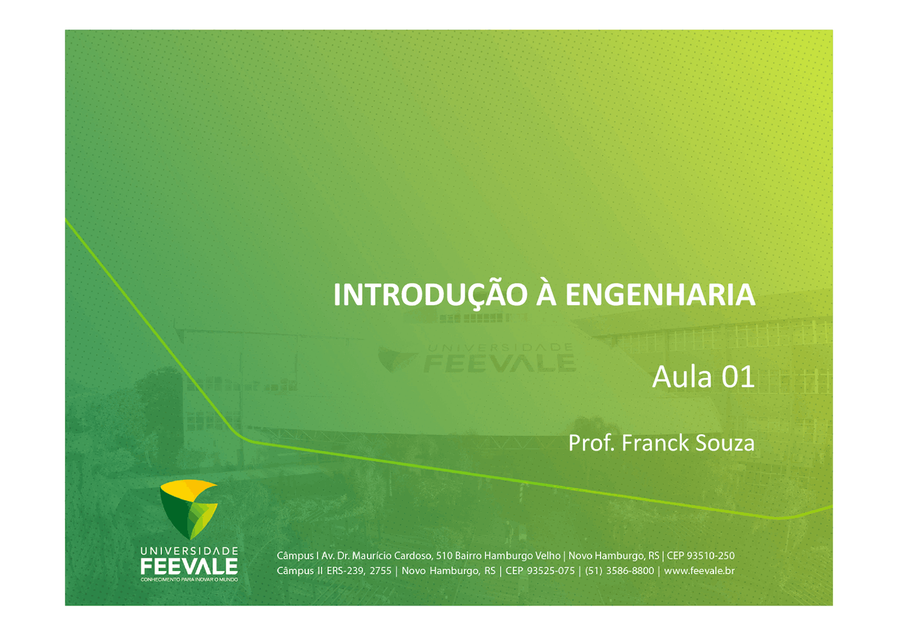 Introdução à Engenharia Química Docsity