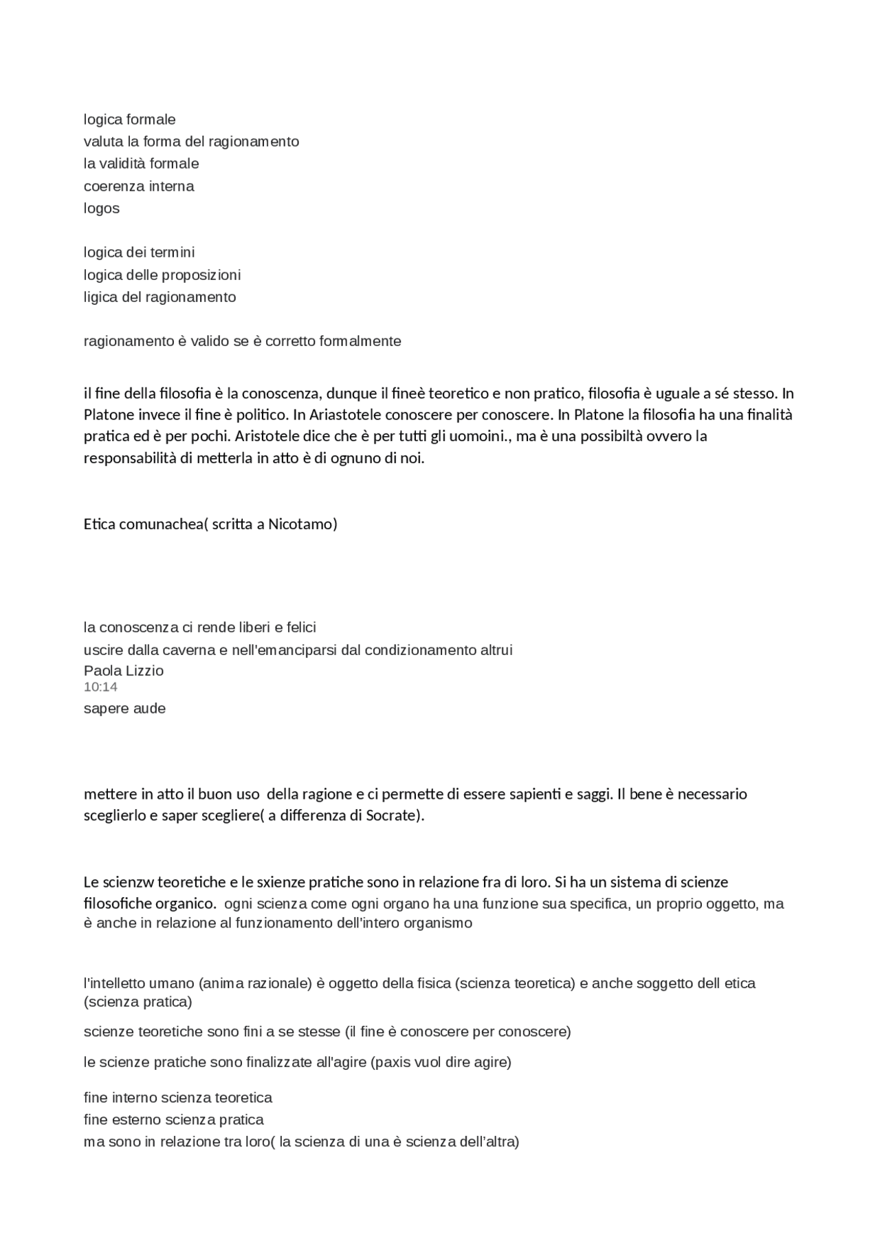 Logica Formale Filosofia Docsity
