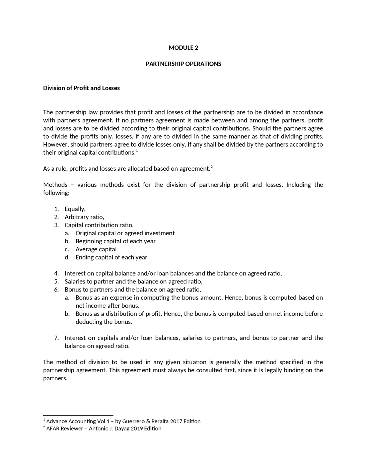 Partnership OPeration | Exercises Advanced Accounting - Docsity