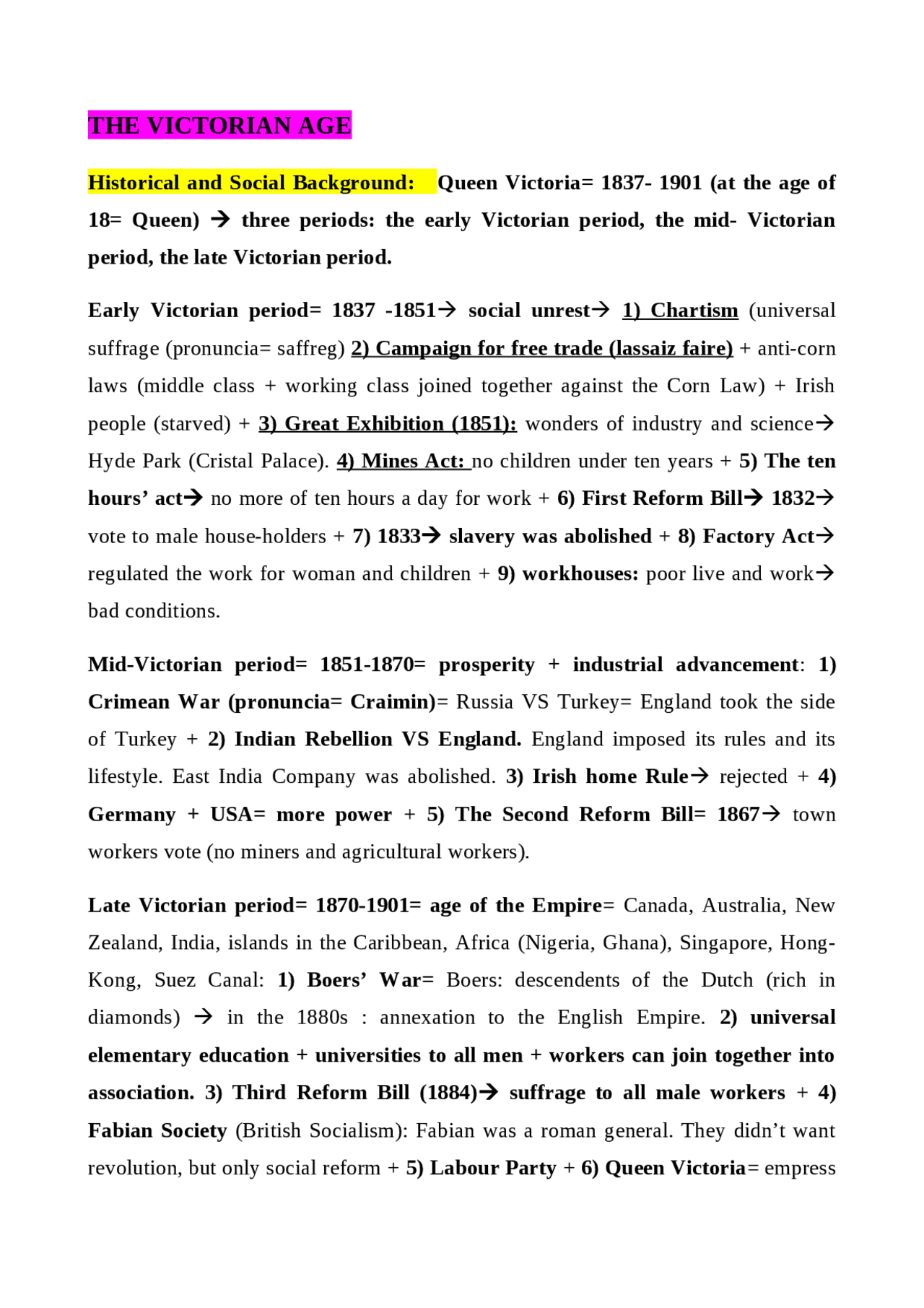 The Victorian Age An Introduction Docsity