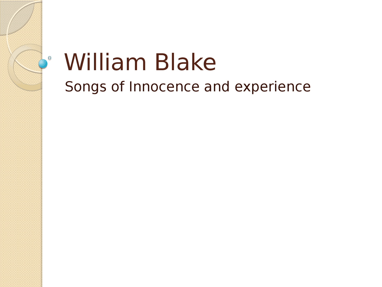 Appunti Su William Blake Docsity