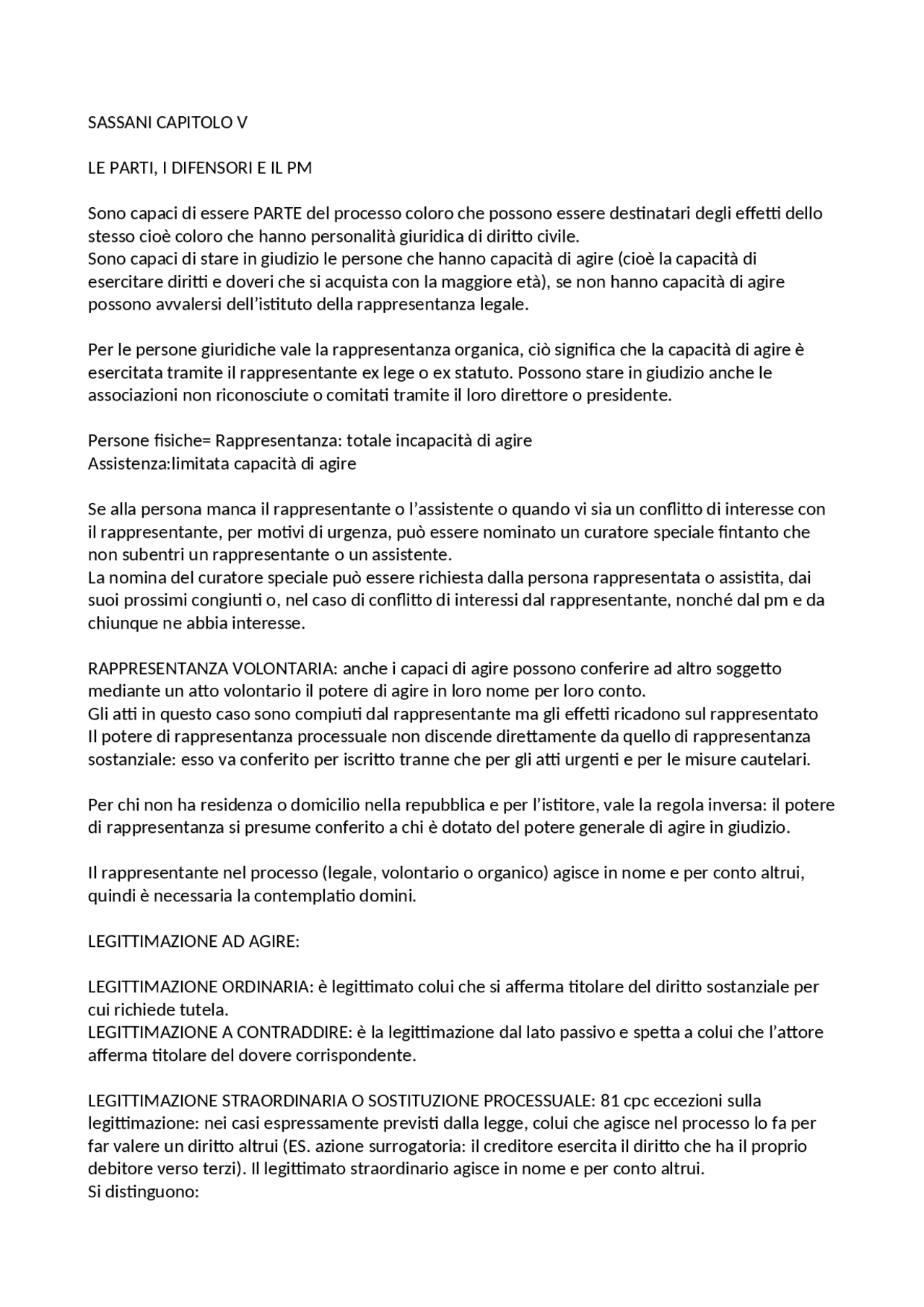 Riassunto Diritto Processuale Civile Sassani Docsity