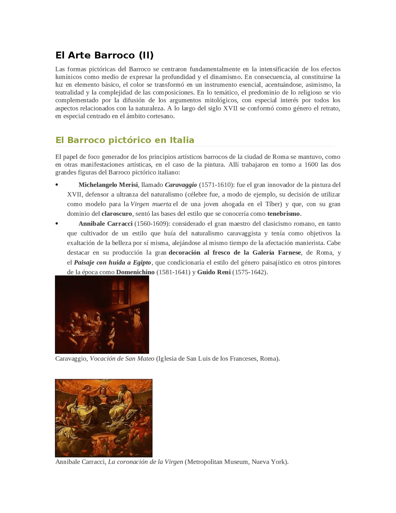 El Arte del Barroco - Docsity