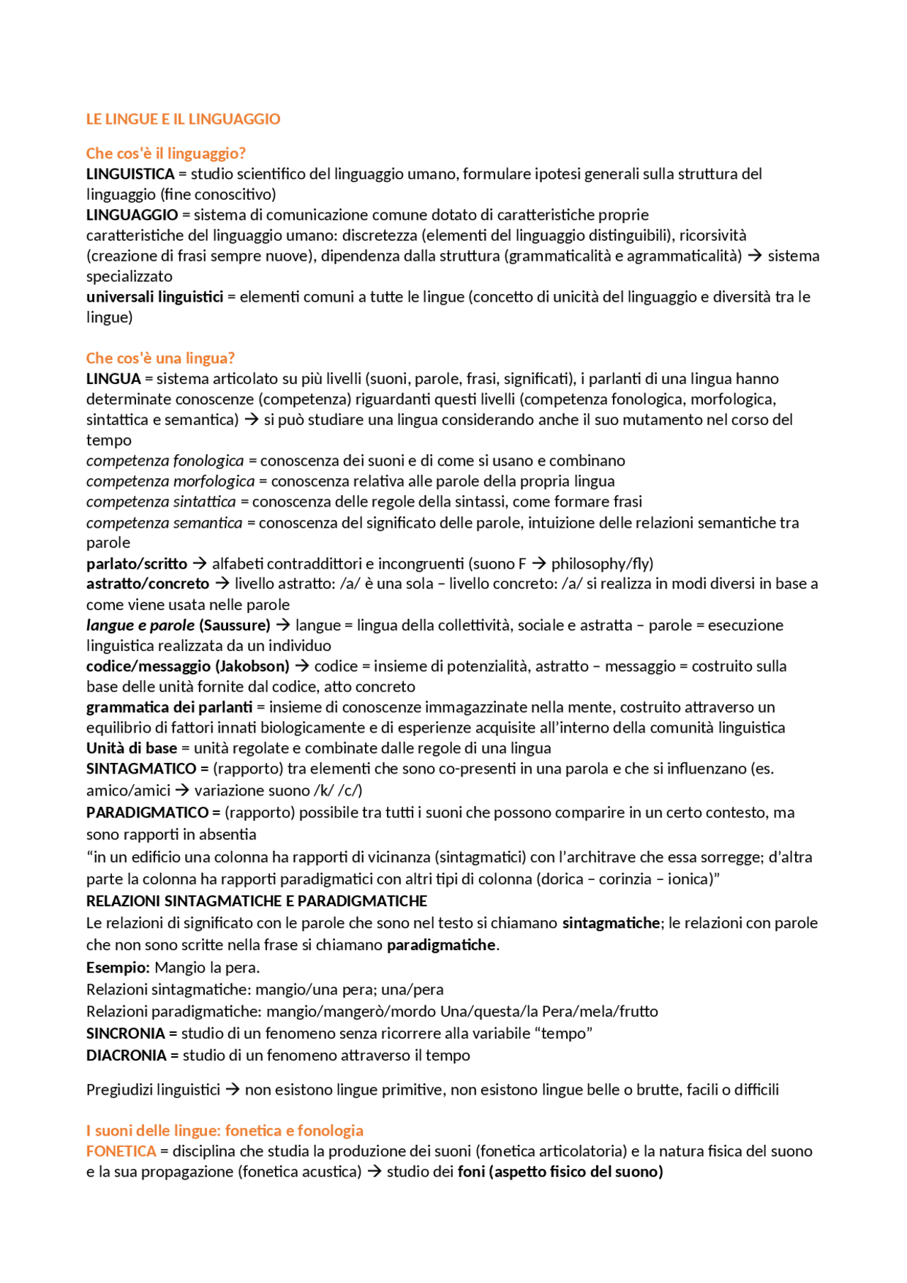 Riassunto Le Lingue E Il Linguaggio Graffi Scalise Semiotica