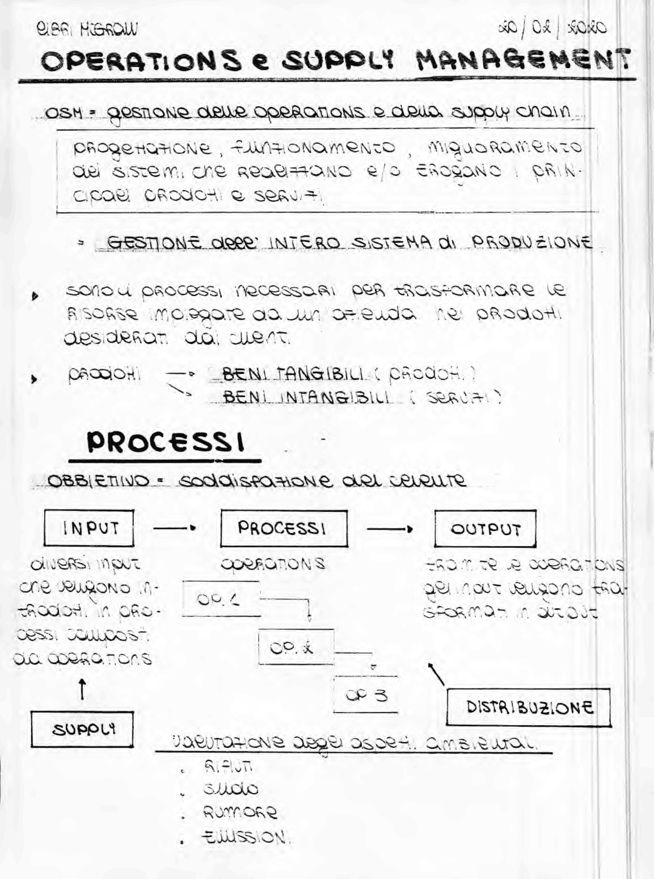 Operation management | Appunti di Gestione Delle Operations - Docsity