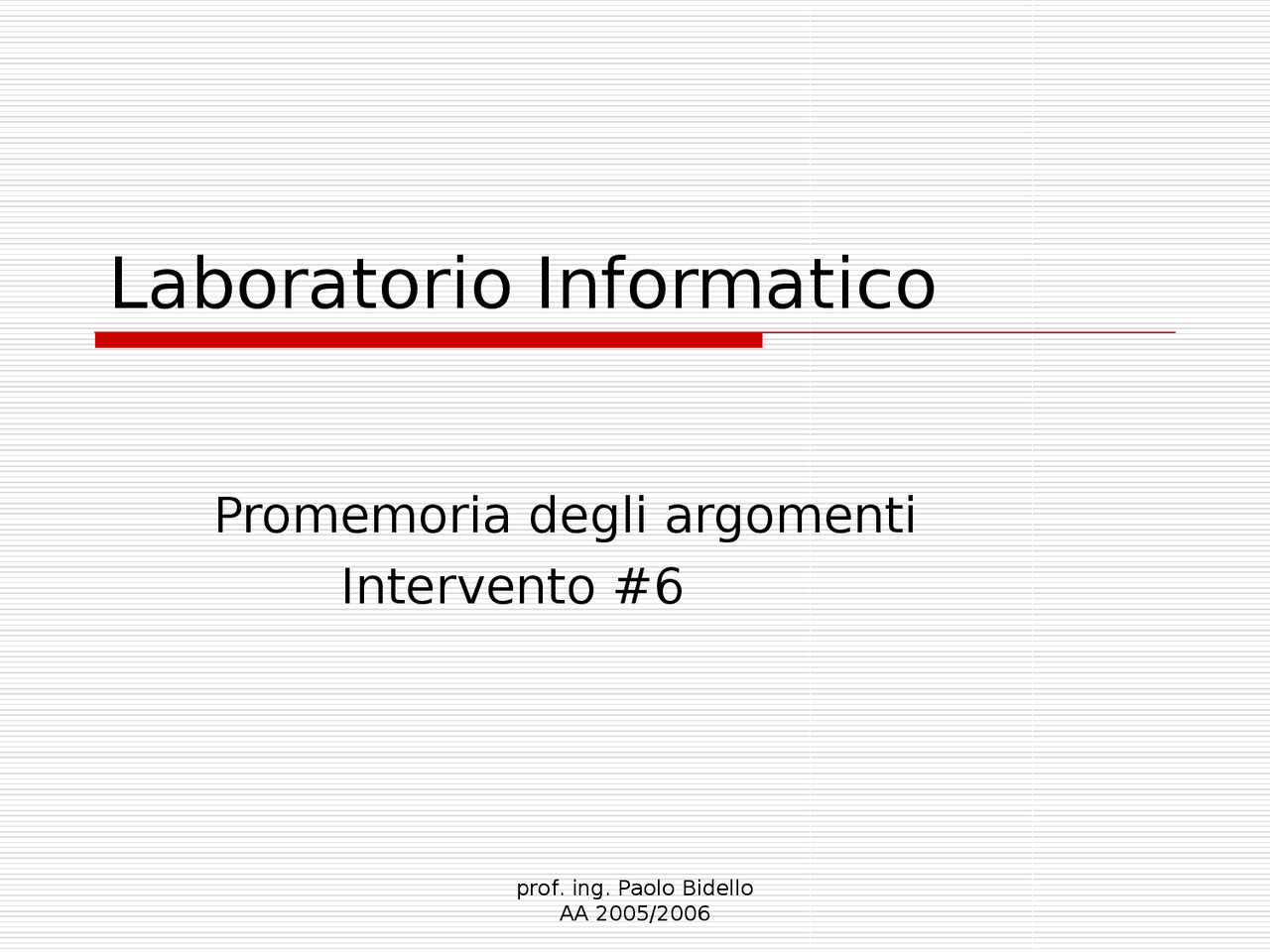 Lezione Informatica 4 Docsity