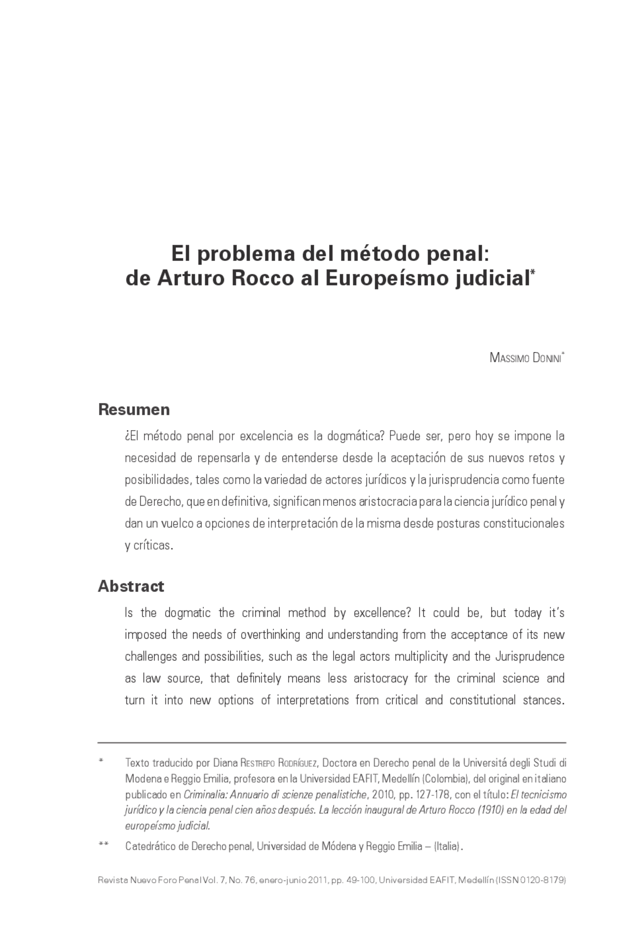 Arturo Rocco Derecho Penal - Docsity