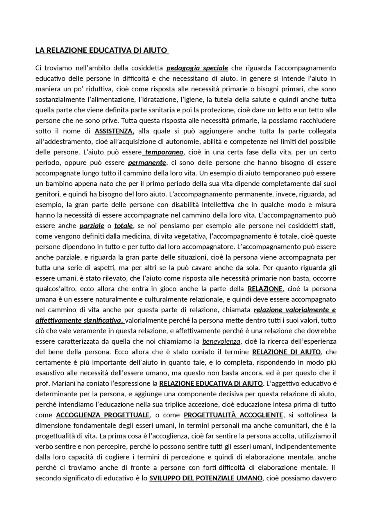 Appunti Di Metodologia Delle Attivita Formative E Speciali Docsity