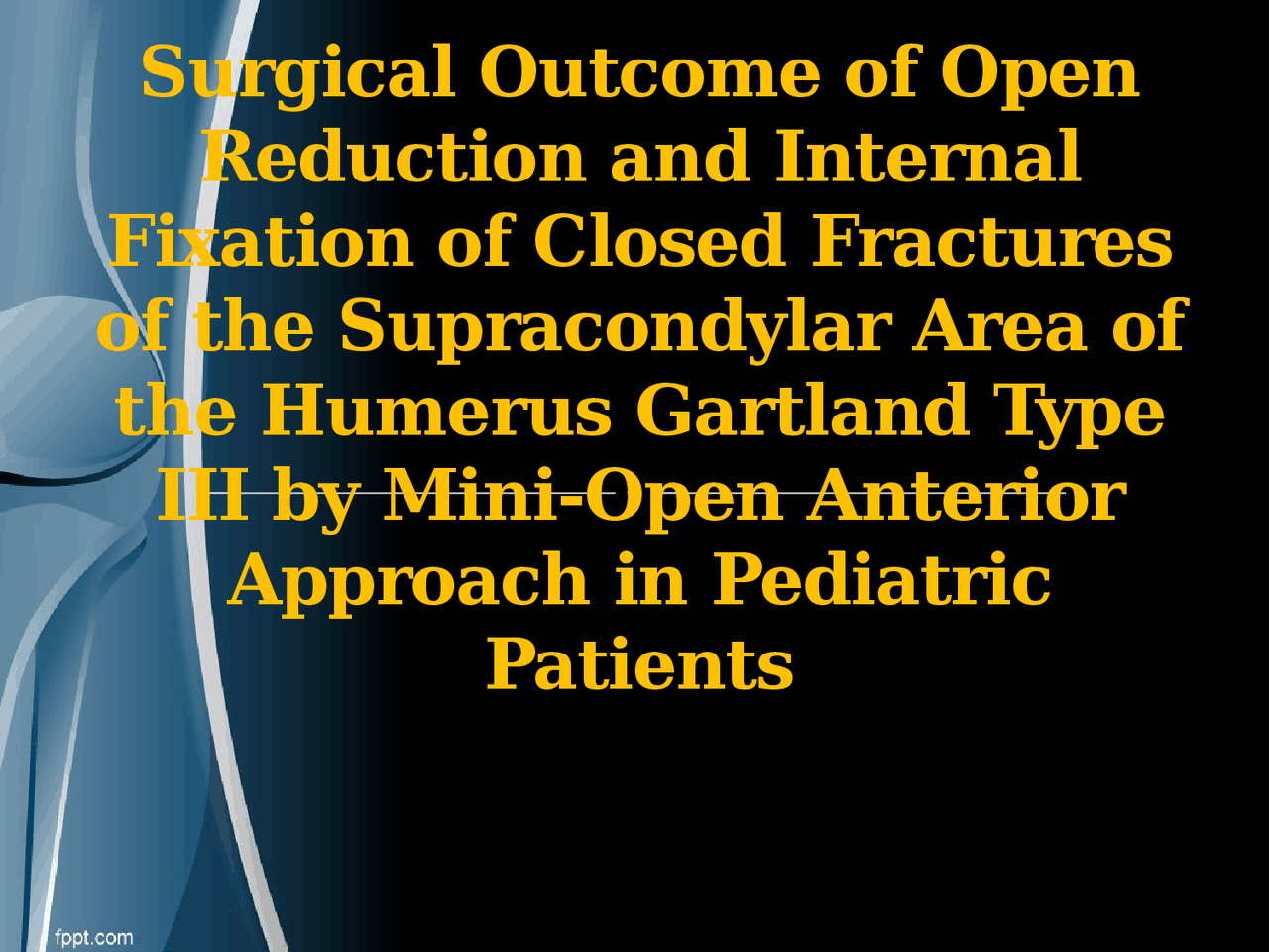 Modified Anterior Approach: Pediatric Elbow - Docsity