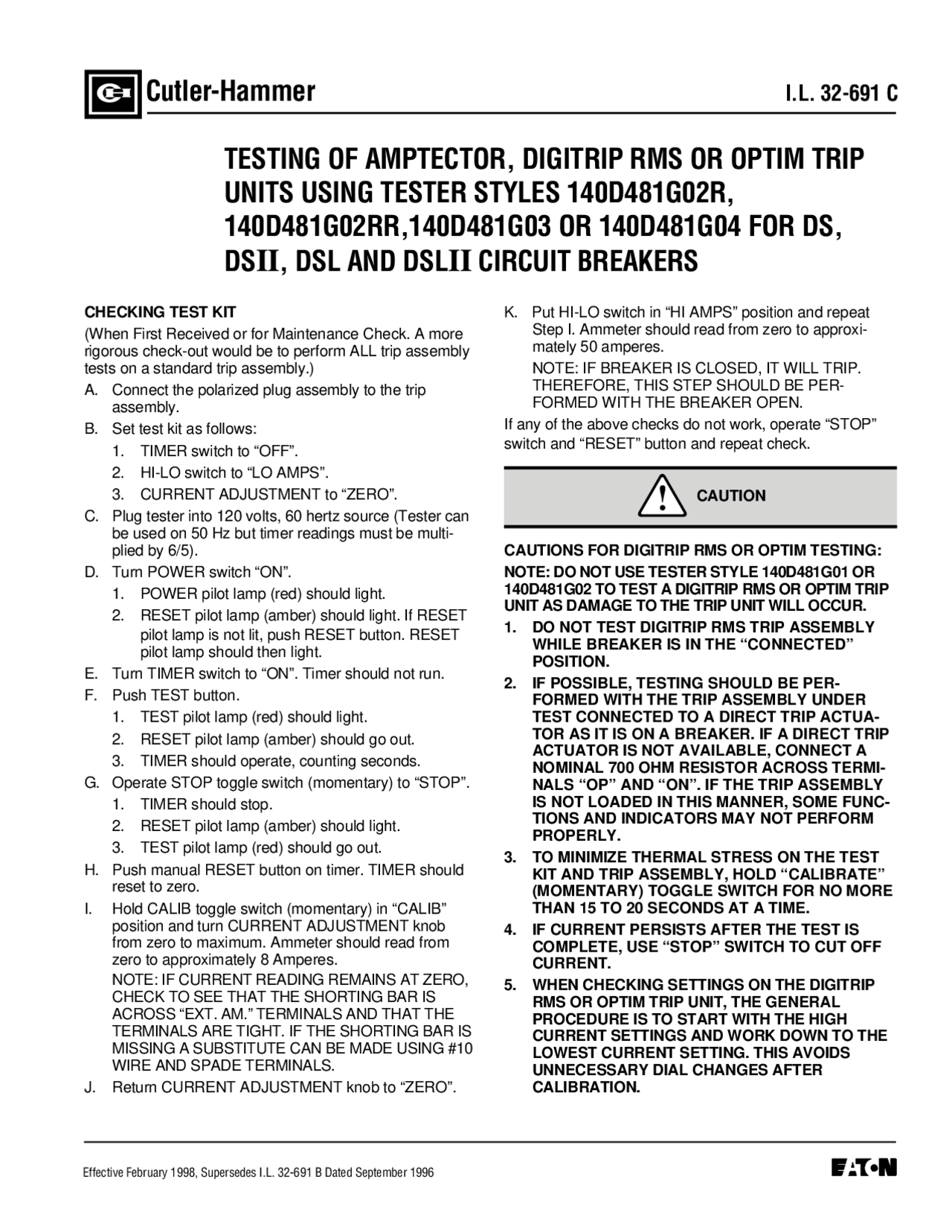 Manual rele digitrip - Docsity