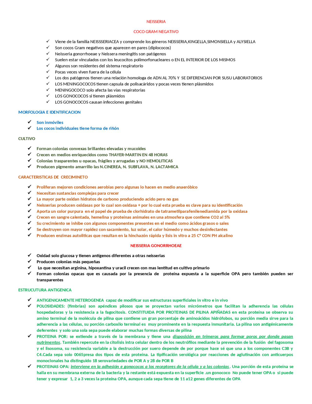 Apuntes Universitarios De Bacteriología Neisserias Resúmenes De