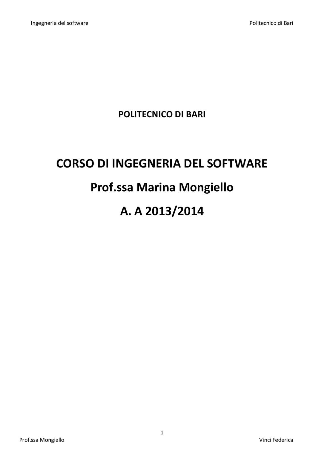 Appunti Ingegneria Del Software Docsity