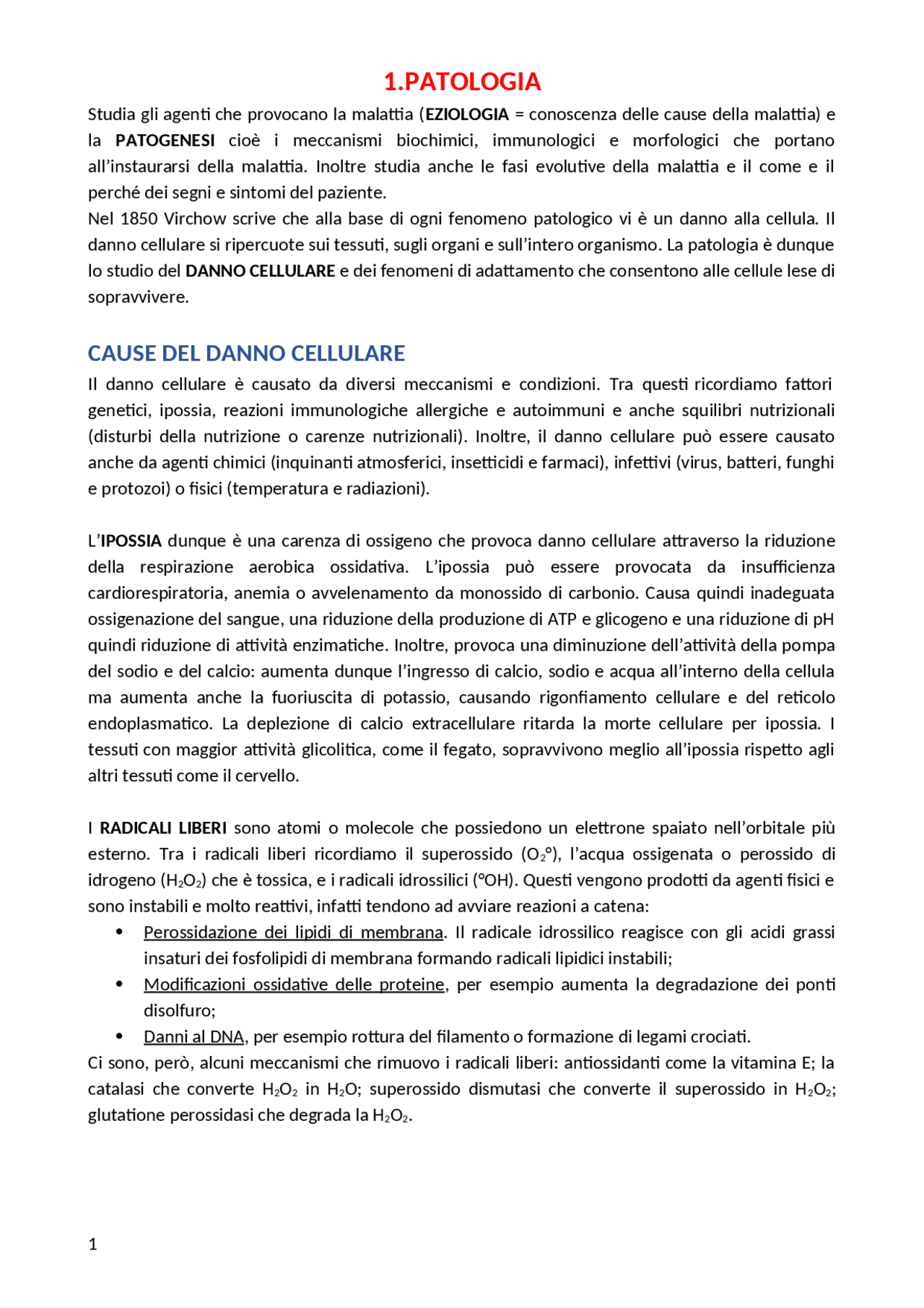 Appunti Di Patologia Docsity