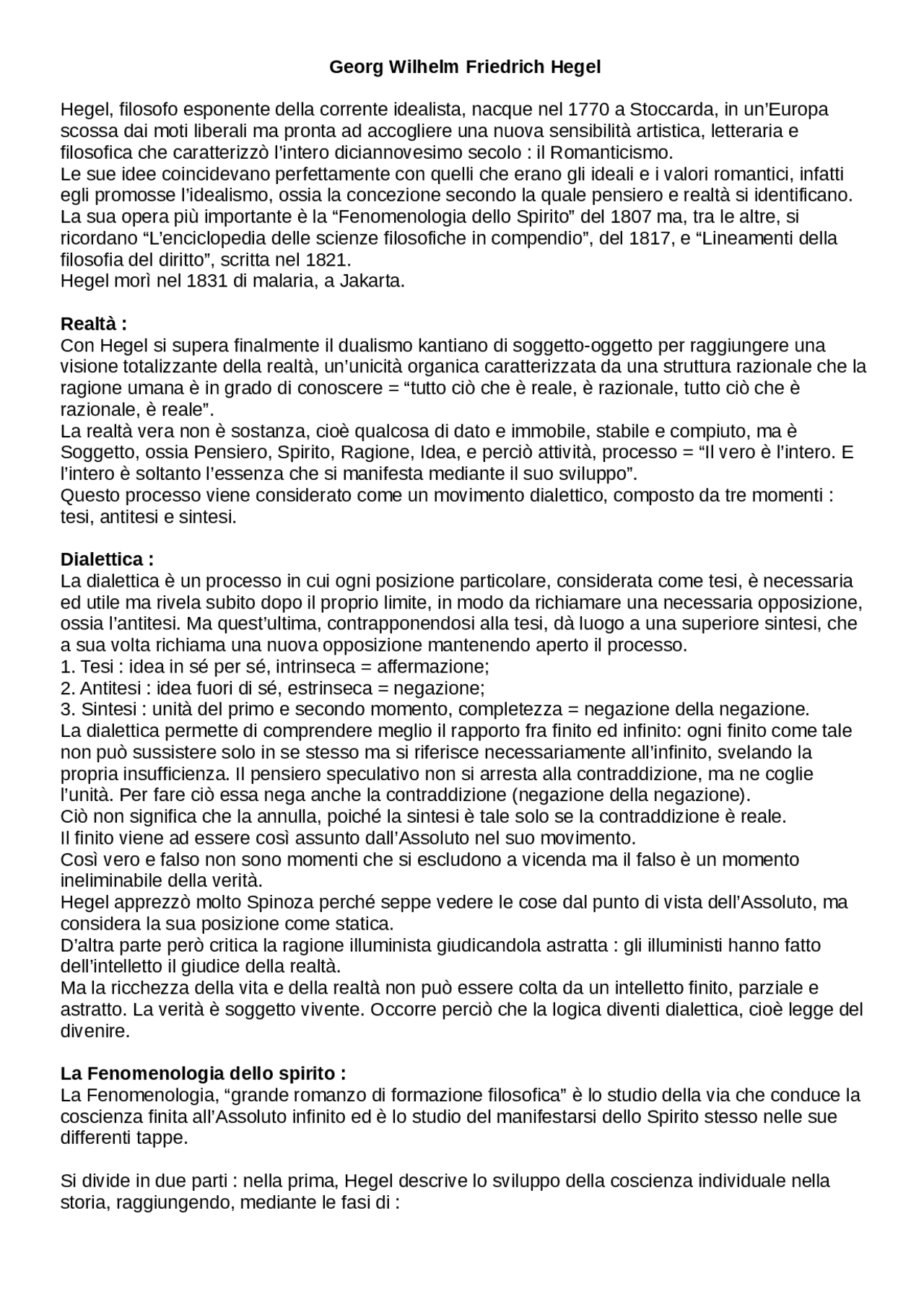 Appunti Di Filosofia V Liceo Docsity