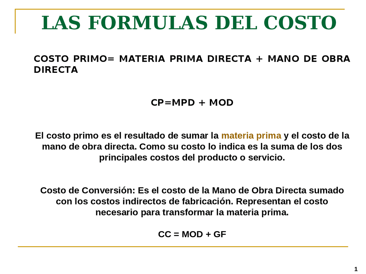 Diapositivas de contabilidad de costos - Docsity