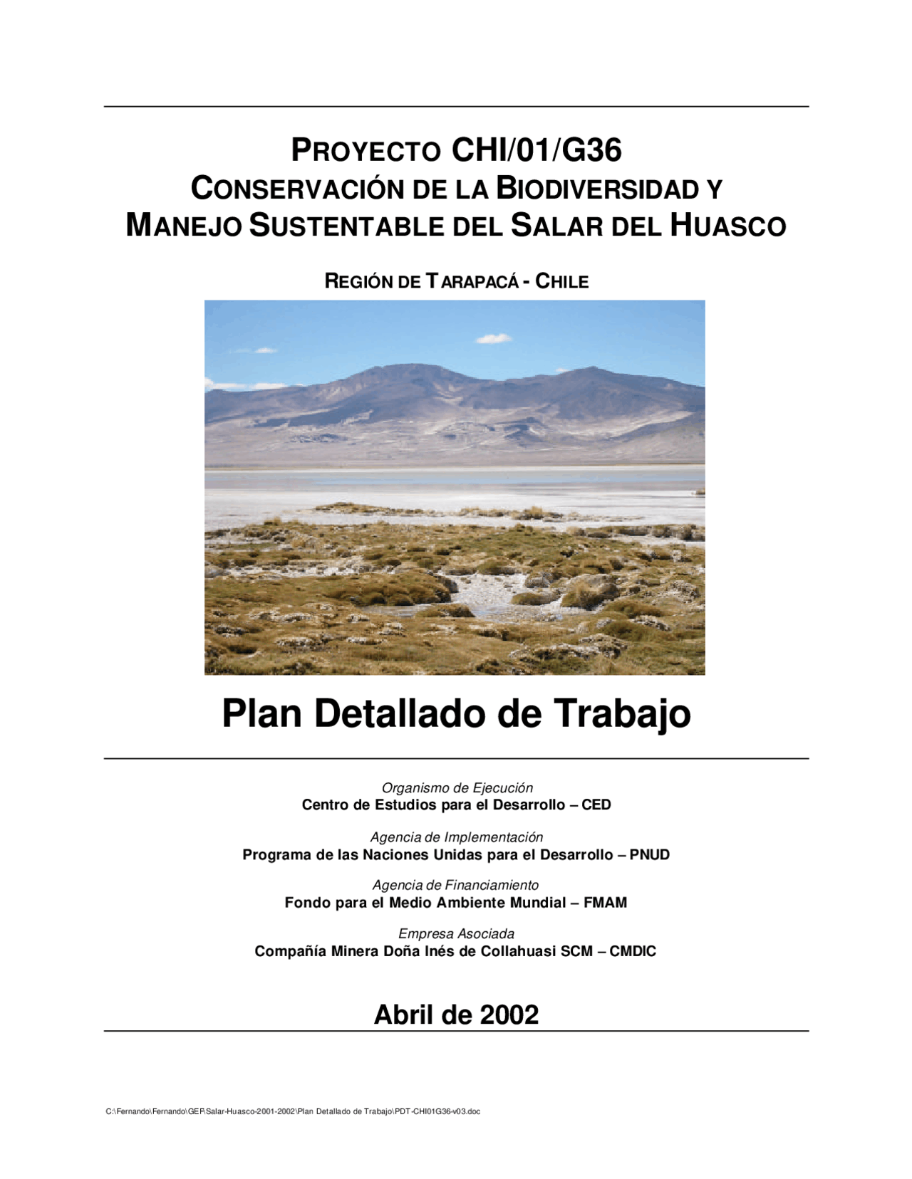 Plan detallado de trabajo - Docsity