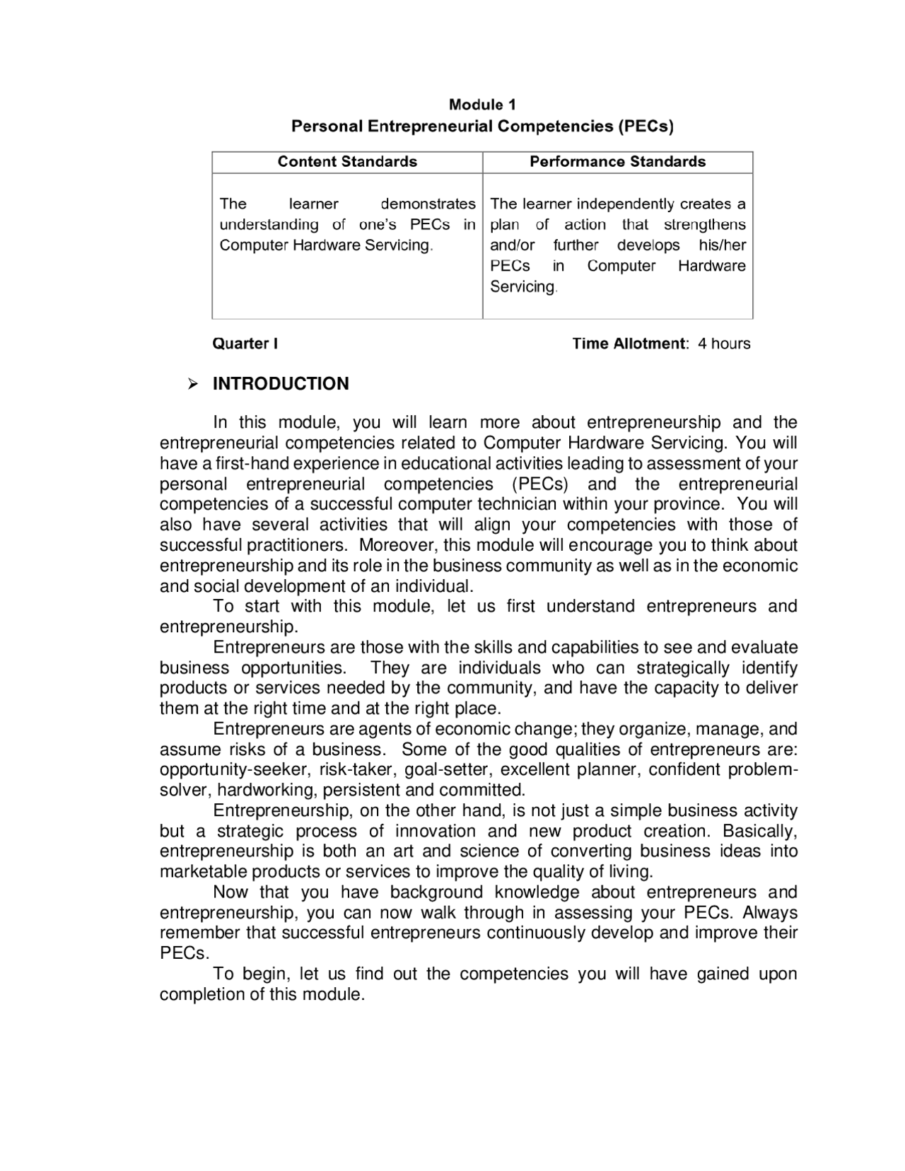 Module 1 Computer System Servicing Lecture Notes Computer Science