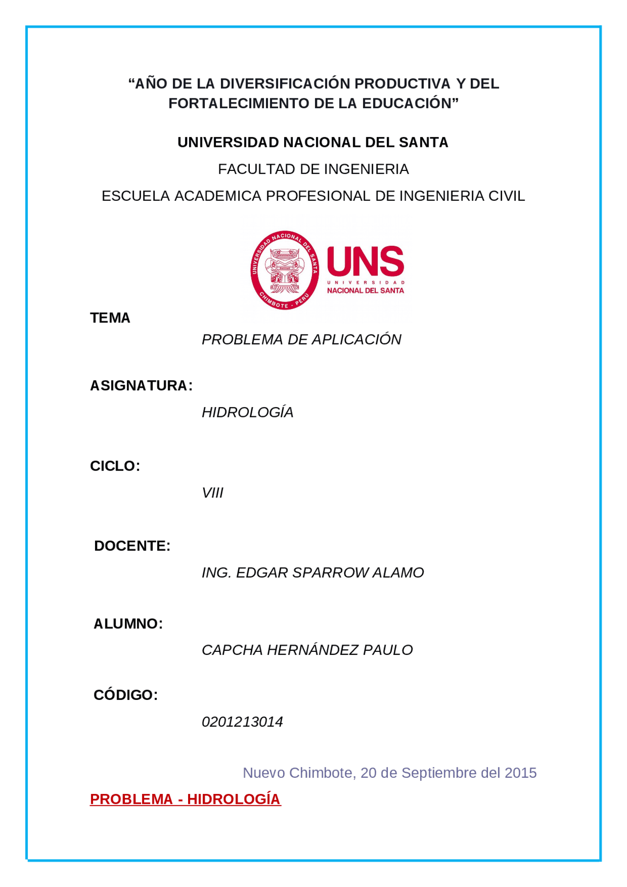 Ejercicio Cuenca Hidrografica Docsity