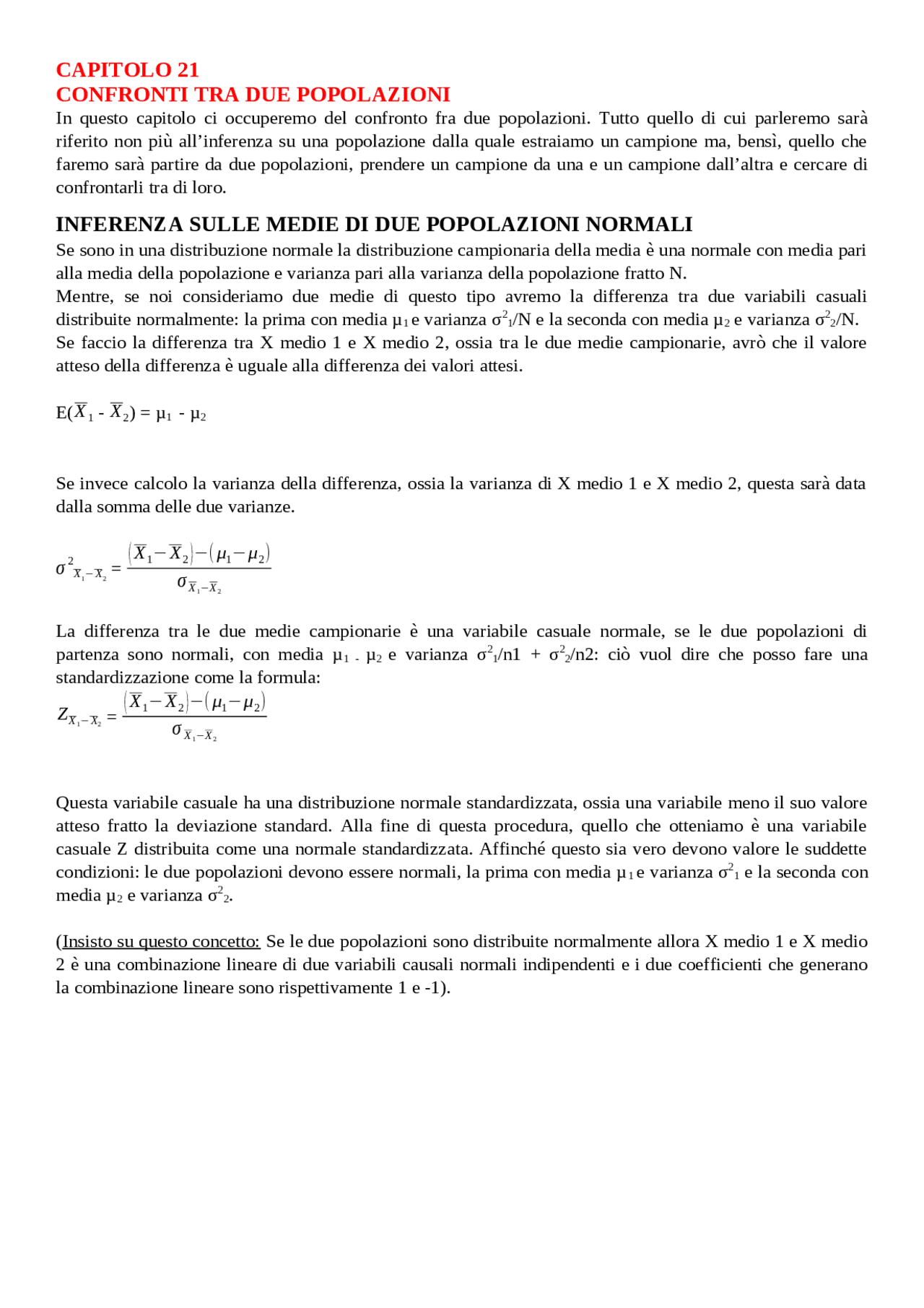 Statistica 2 Riassunti Per Esame Docsity