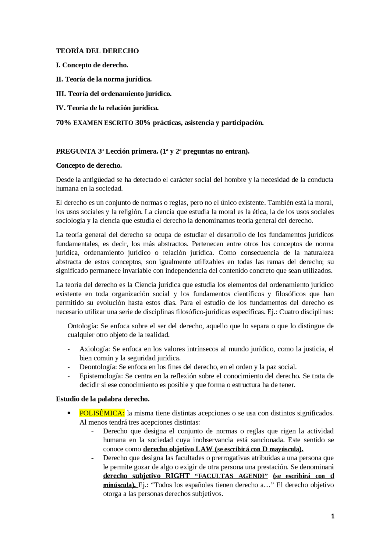 Apuntes Teoría Del Derecho Docsity