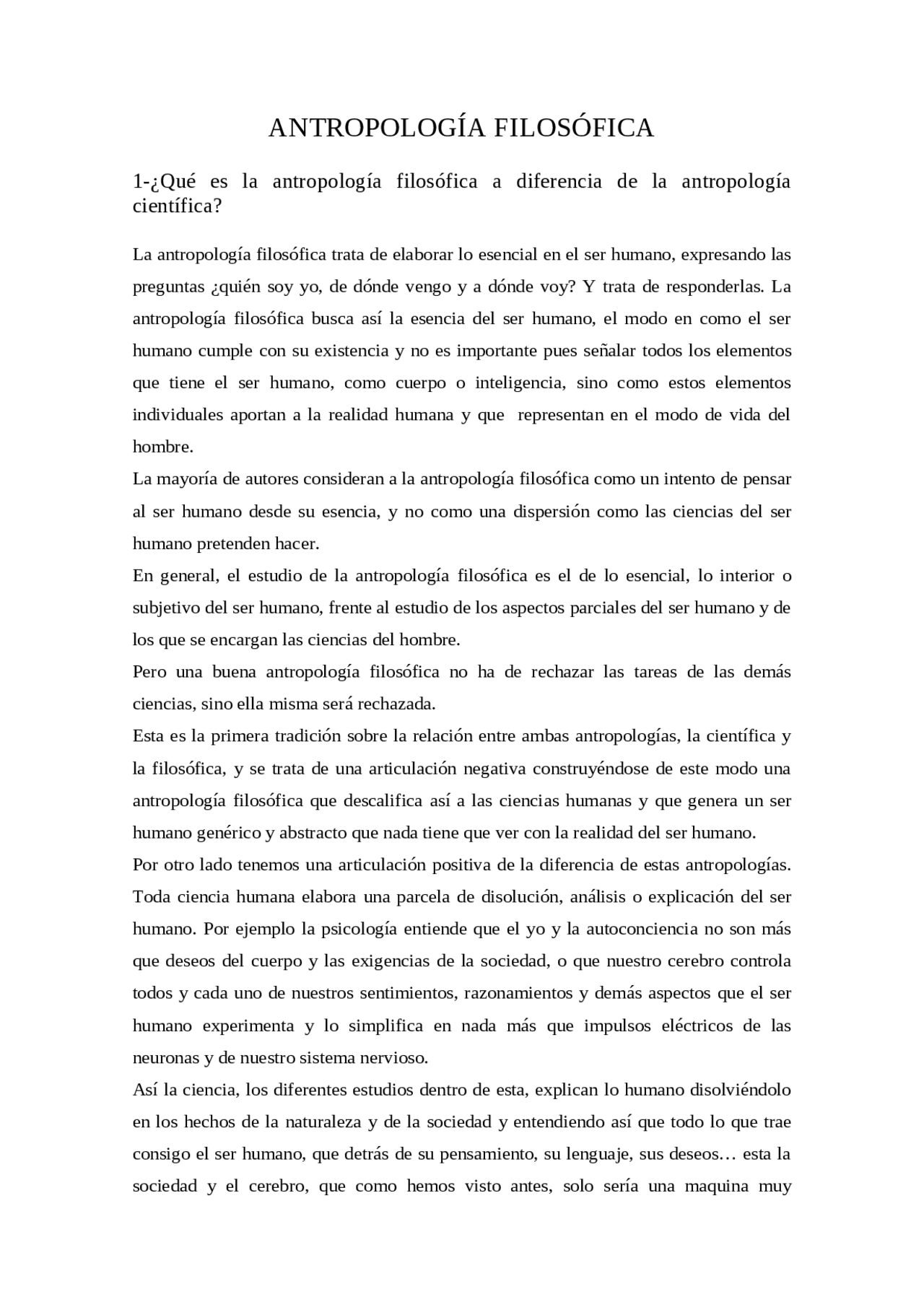 Antropologia Apuntes Primero Carrera Docsity