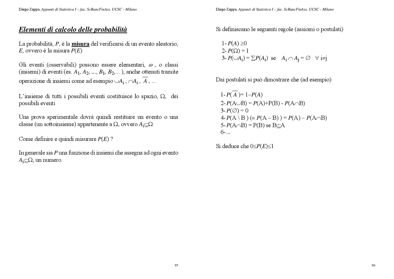 Appunti Statistica 2 Parte Dispense Di Statistica Docsity
