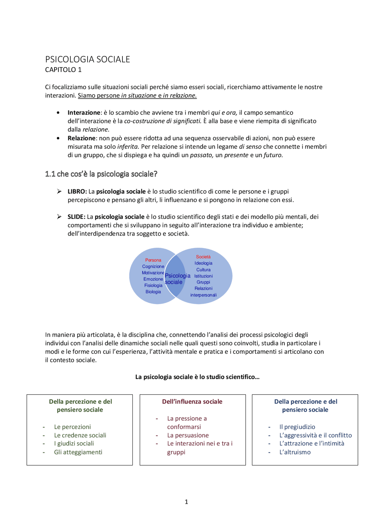 Psicologia Sociale Manuale Riassunto Docsity