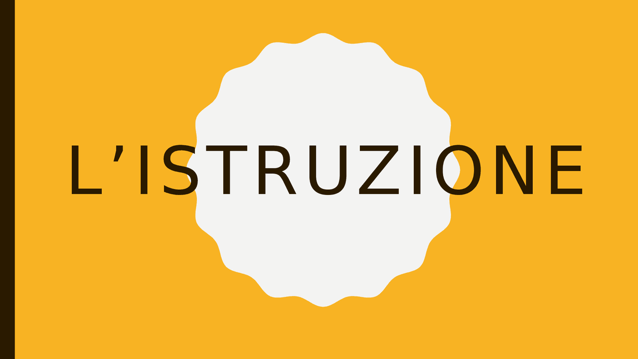 Istruzione Slides Lezioni Docsity