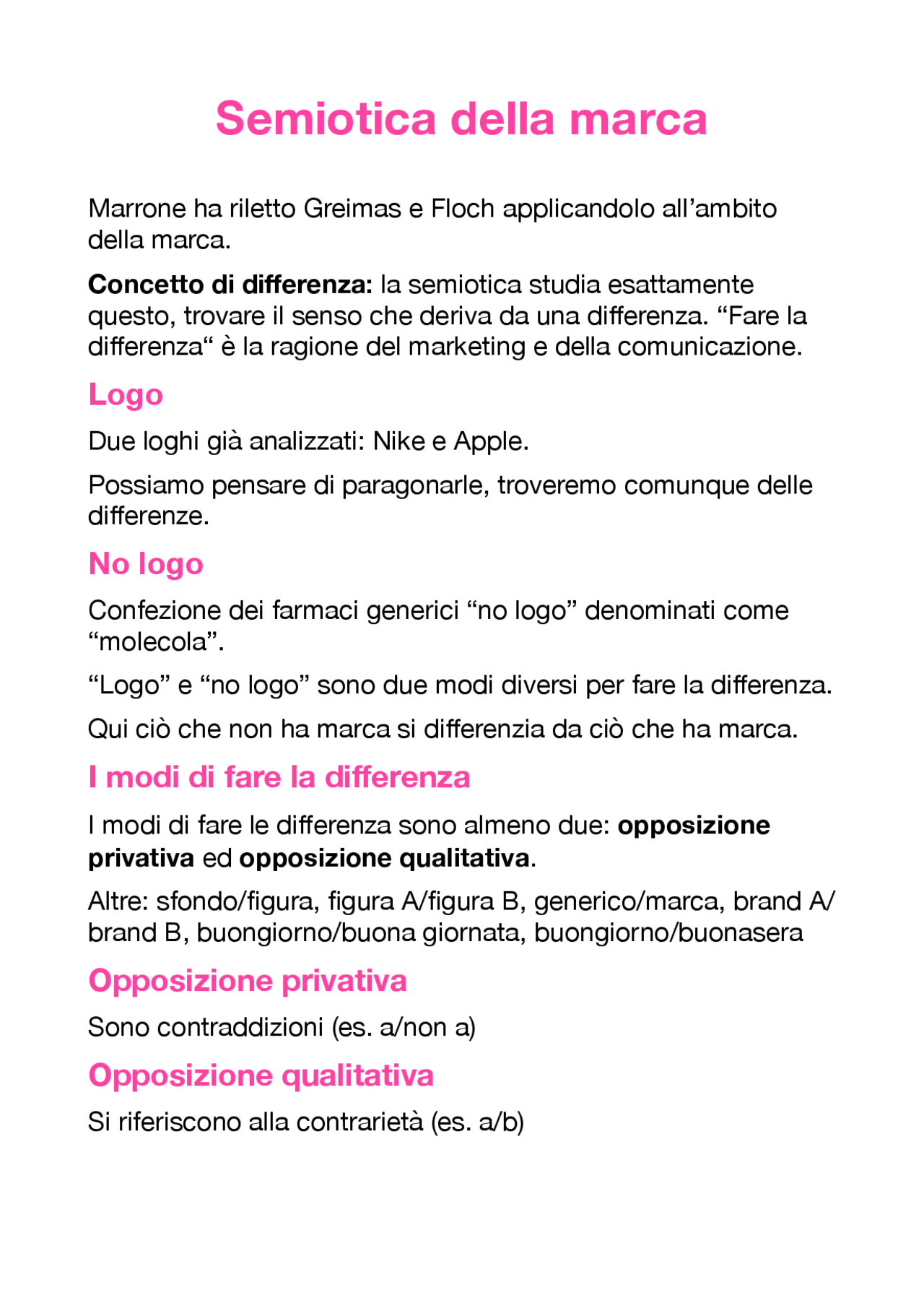 Semiotica Corso Iulm Rpci Docsity