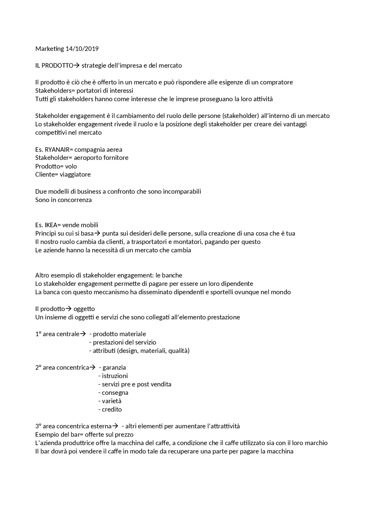 Appunti Lezioni Marketing Docsity