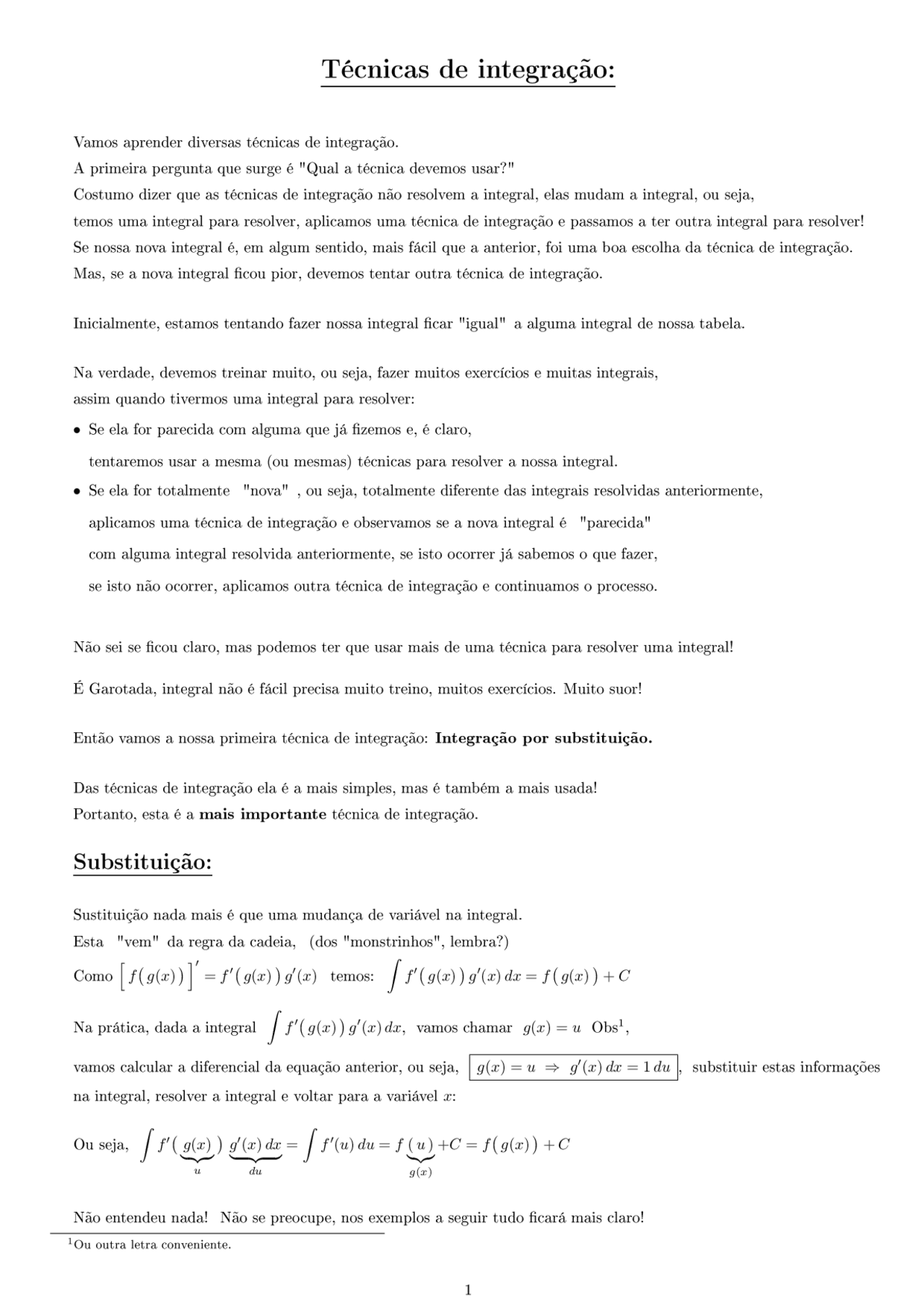 Técnicas De Integração Docsity