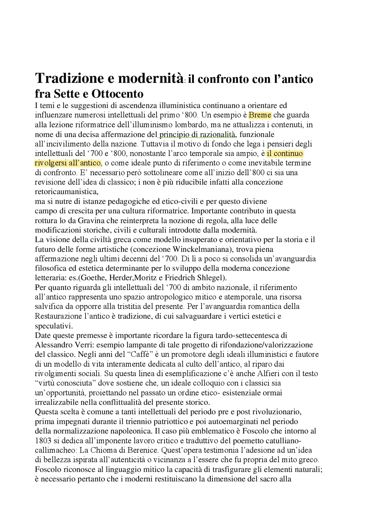 Foscolo Appunti Silloge Docsity