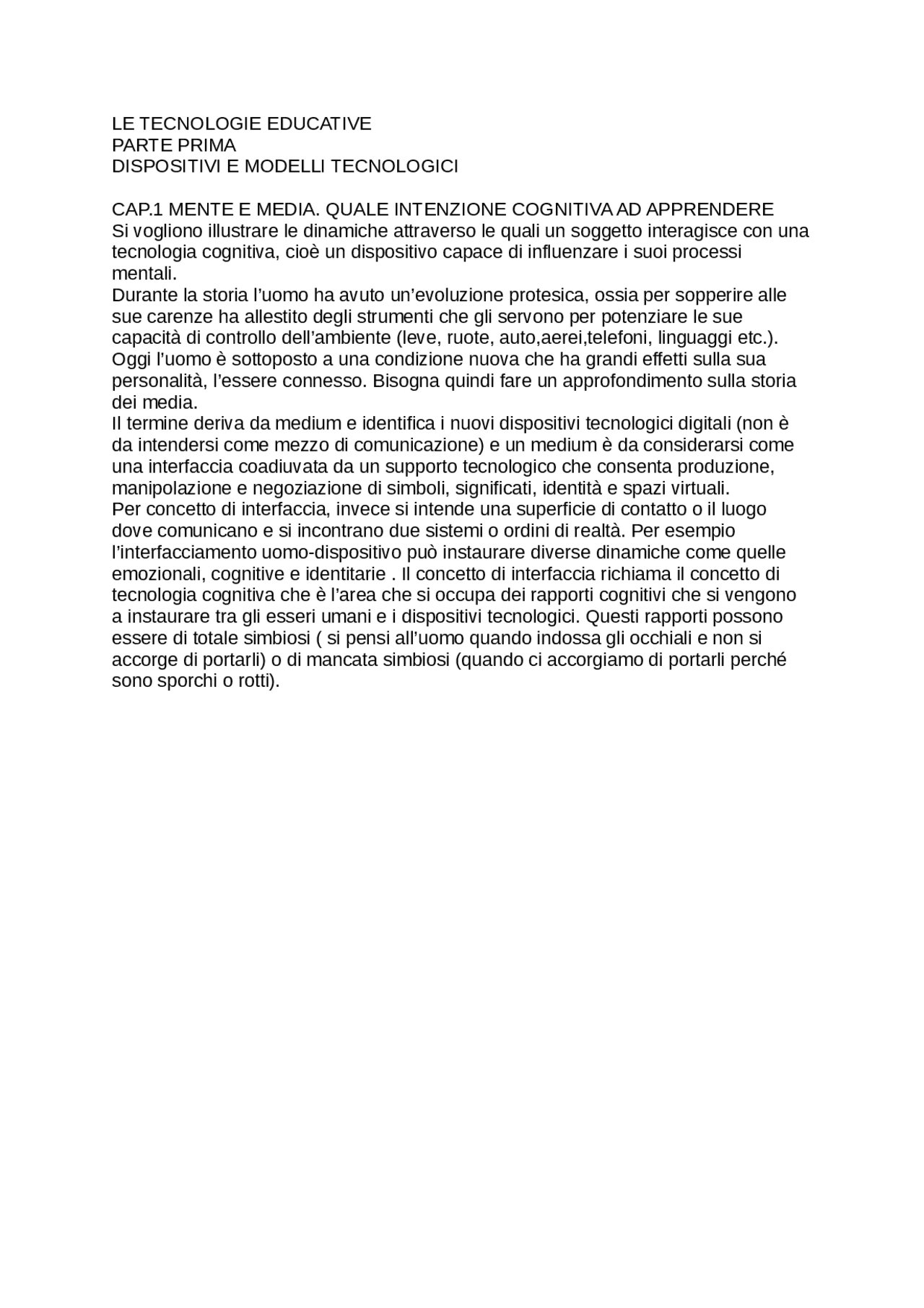 Le Tecnologie Educative Docsity
