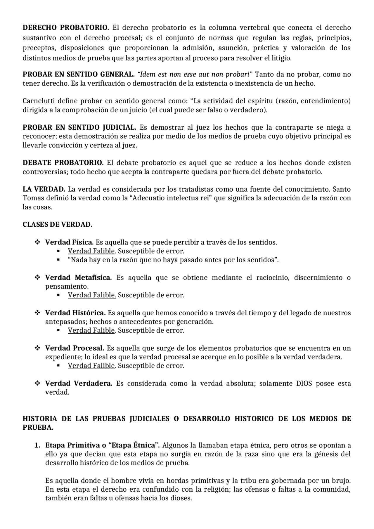 Material de estudio derecho probatorio | Apuntes de Derecho público ...