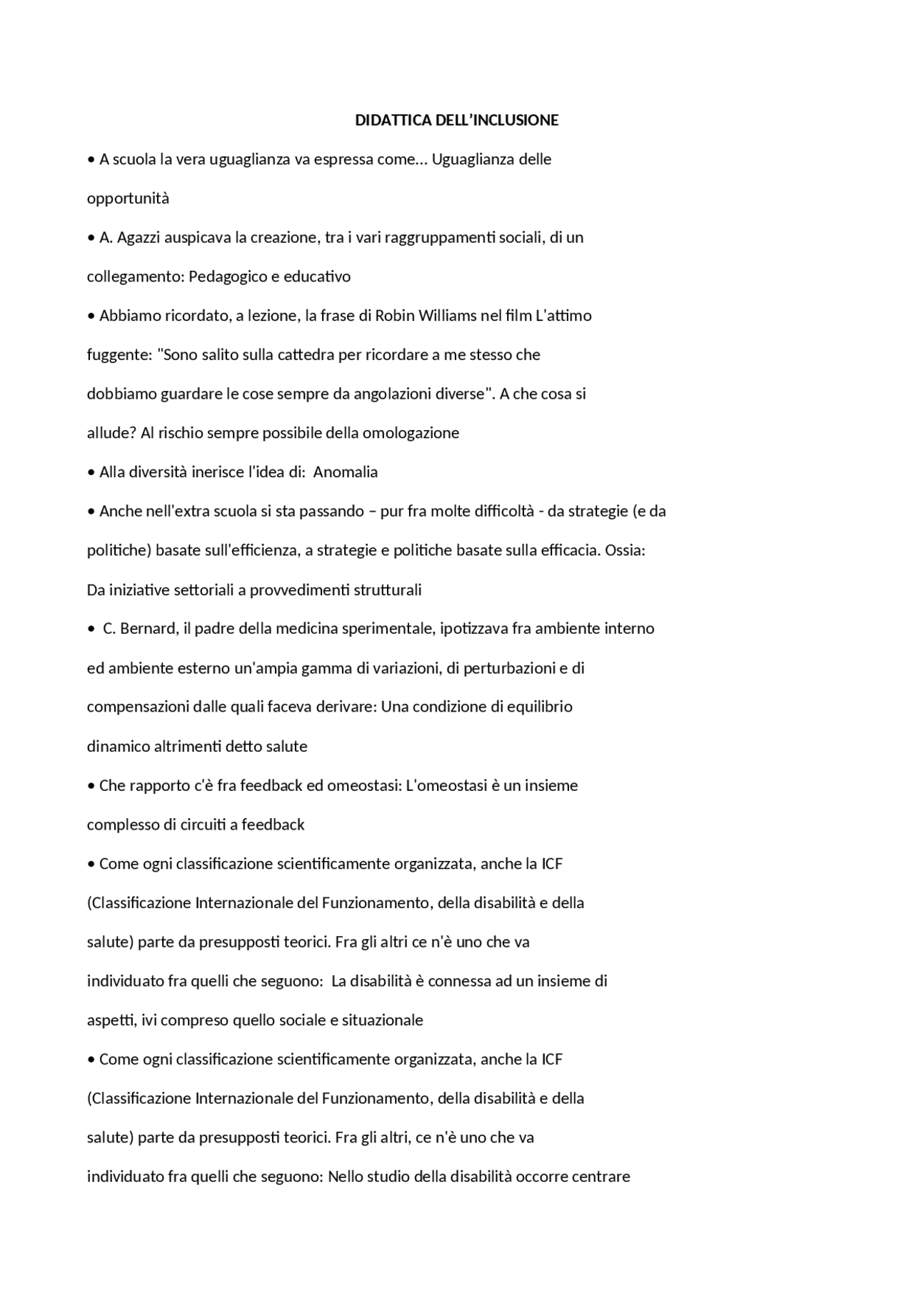 Prove Desame Didattica Dellinclusione 24 Cfu Pegaso Docsity