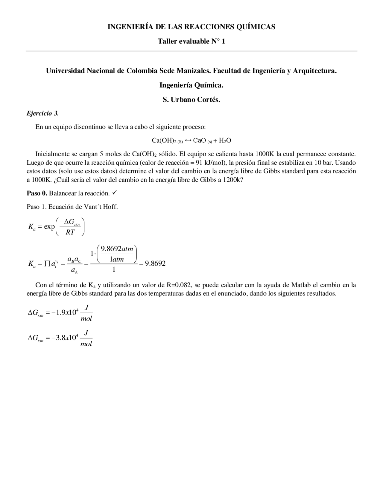Ingeniería De Los Reactores Químicos Docsity