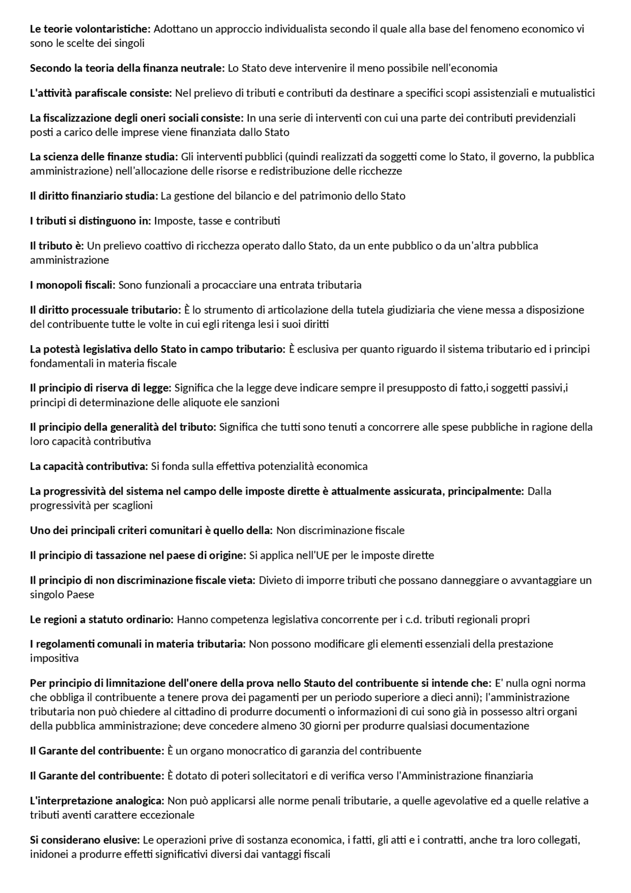 Pegaso Diritto Tributario Docsity