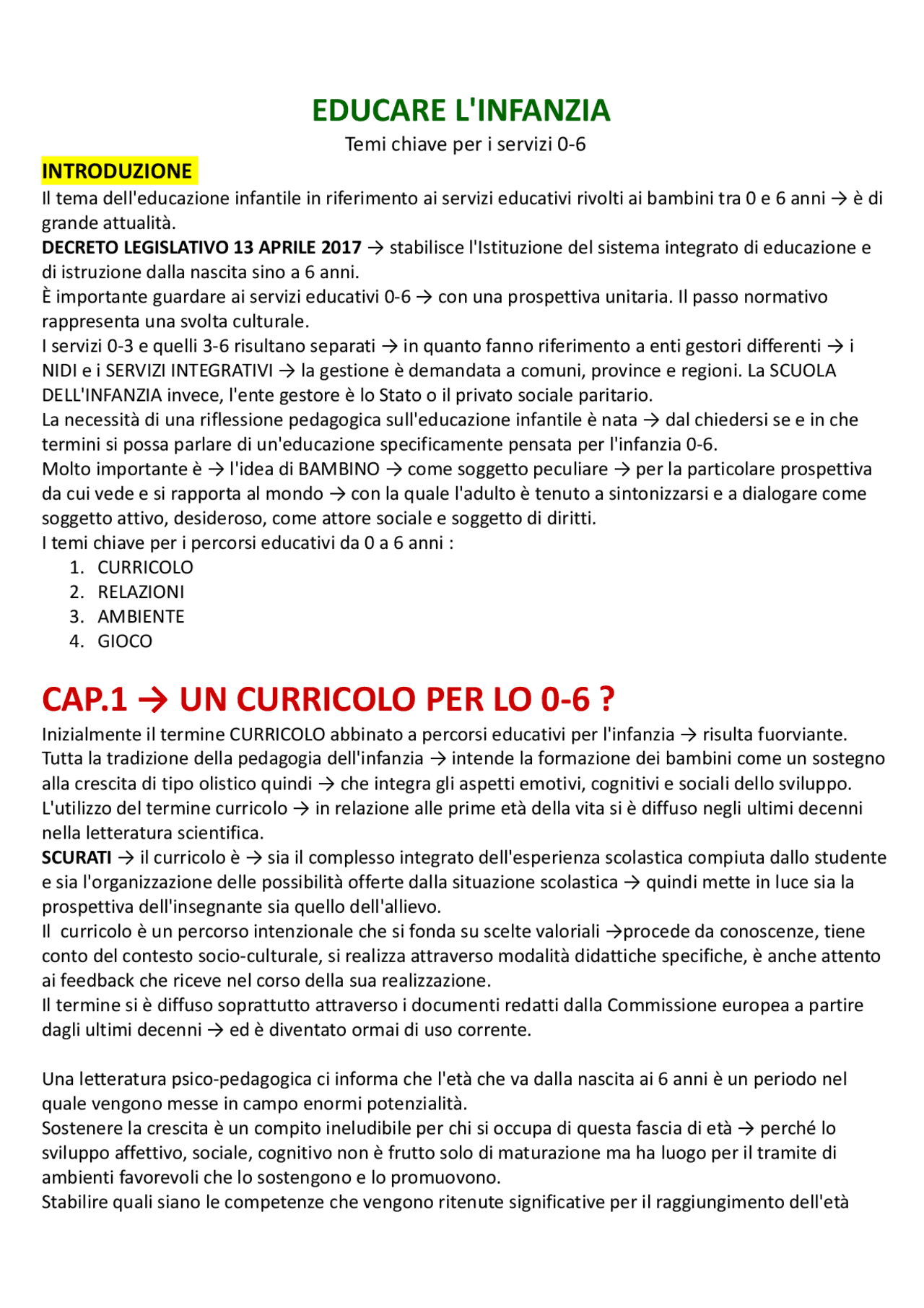 Sintesi Di Vari Temi Docsity