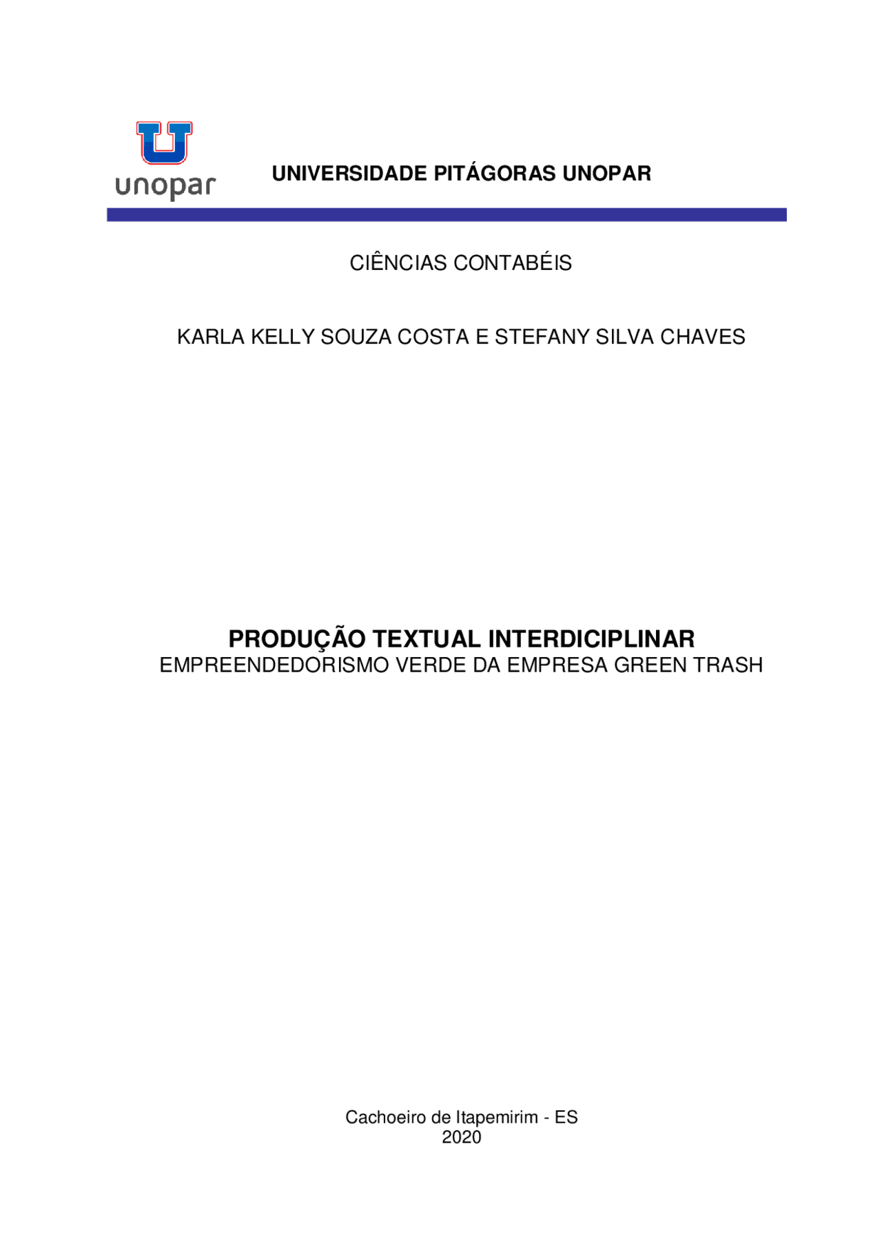 Empreendedorismo Verde Docsity