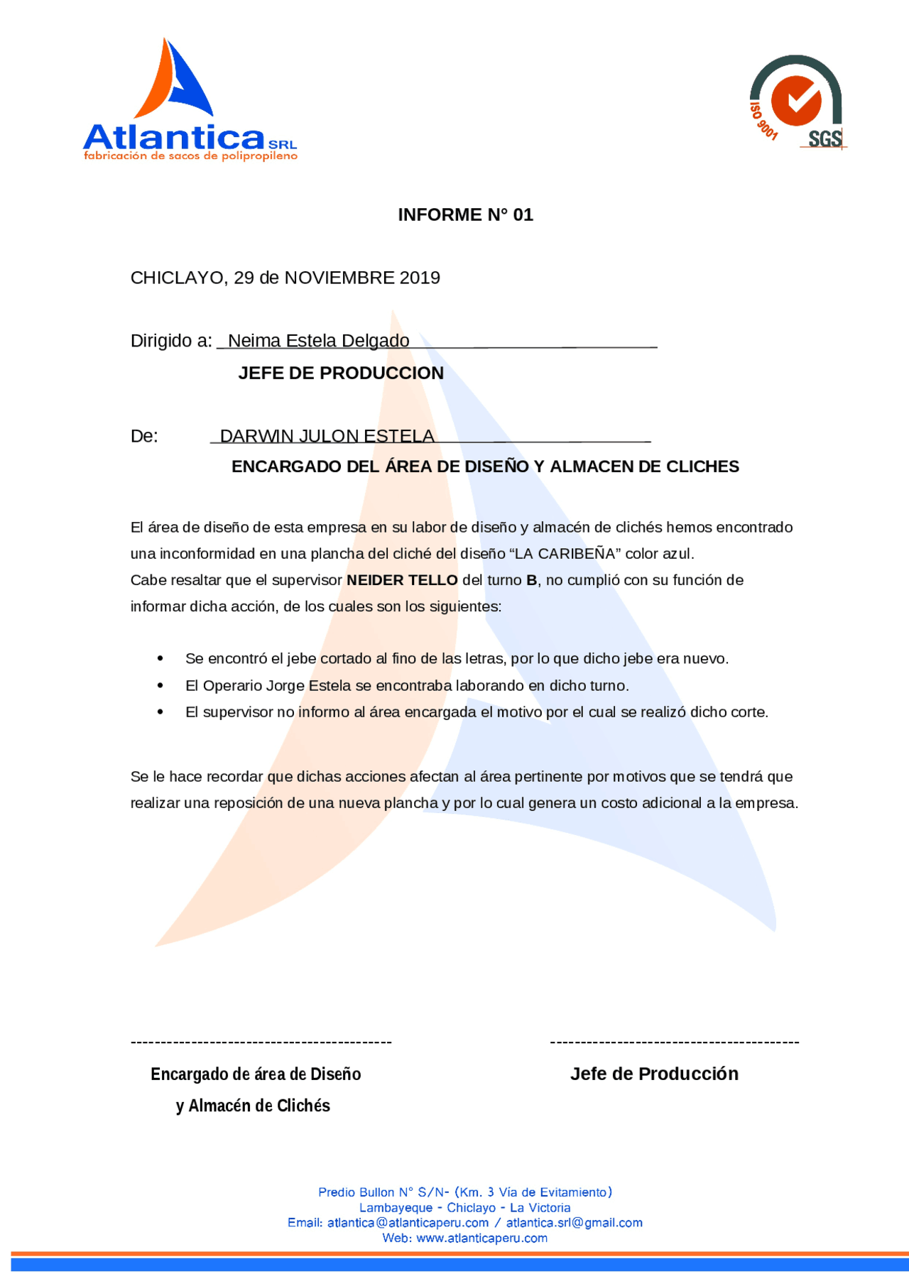 Apuntes De Informes De Produccion Docsity