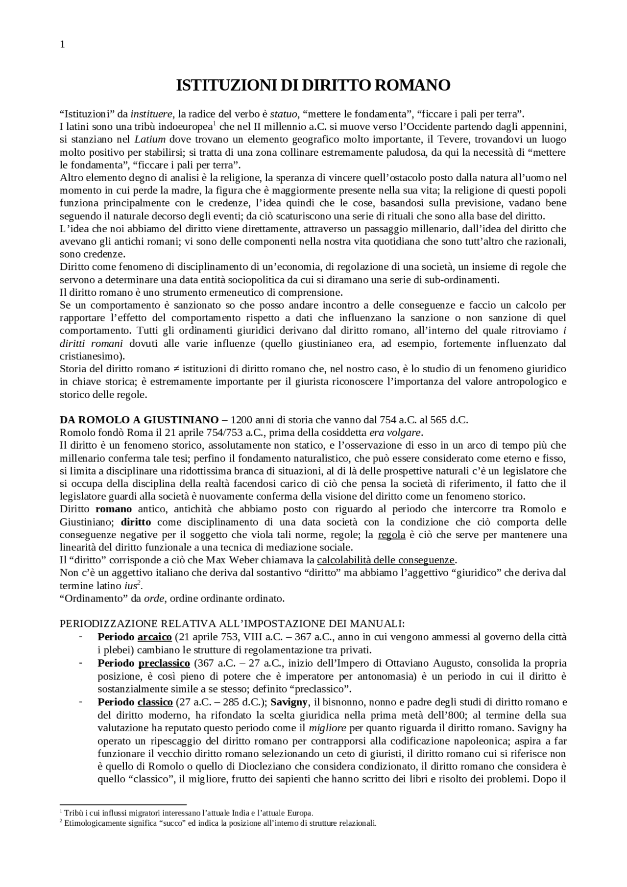 Appunti Istituzioni Di Diritto Romano Prof Cascione Appunti Di