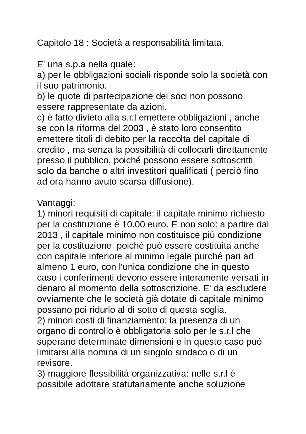Diritto Commerciale Docsity